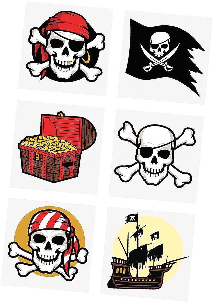 Dreamtimes Pirate Tattoos | Fake Tattoos | Dress-Up Costume ...
