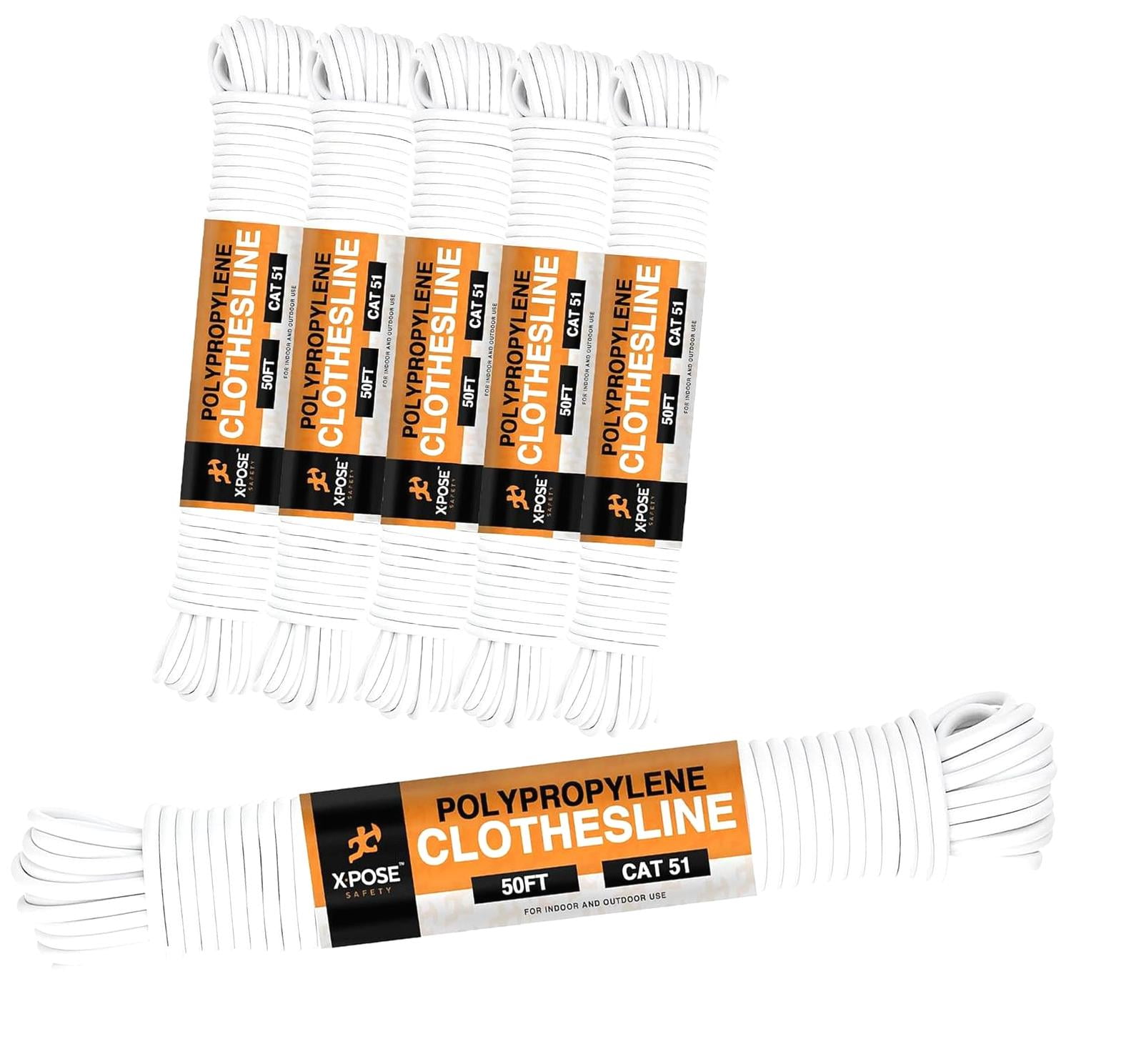 Dreamtimes Plastic Clothesline - 50' Plastic Clothes Line - White ...