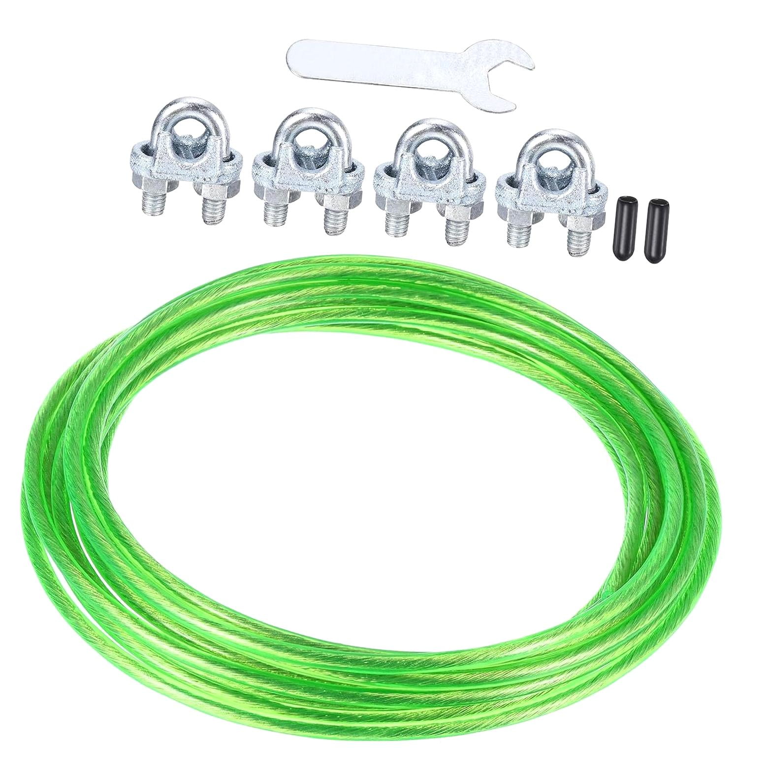 Dreamtimes Plastic Coated Clothesline, 1/4" x20ft Steel Core ...