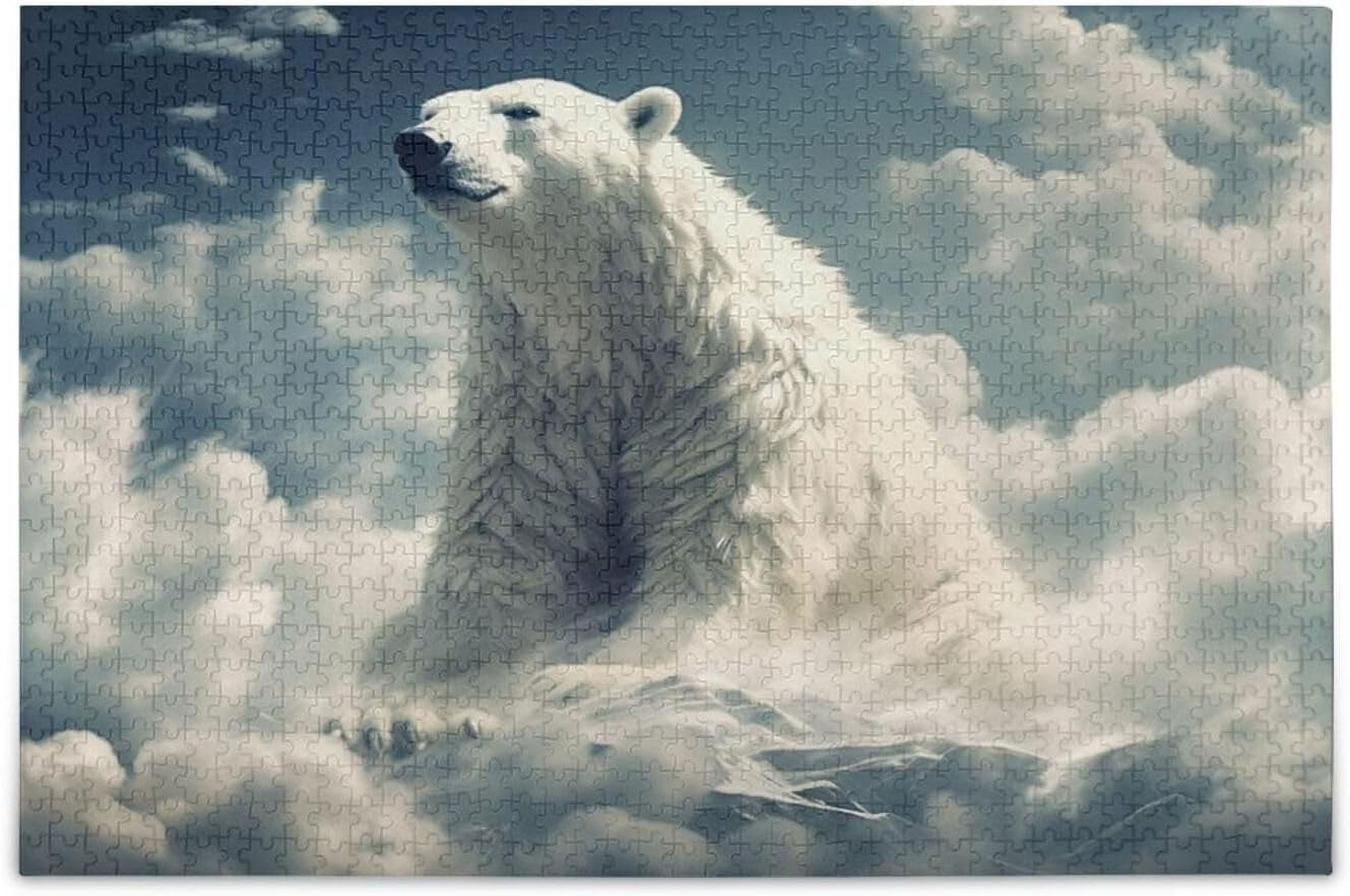 Dreamtimes Polar Bears Painting 1000 Piece Large Jigsaw Puzzle for ...