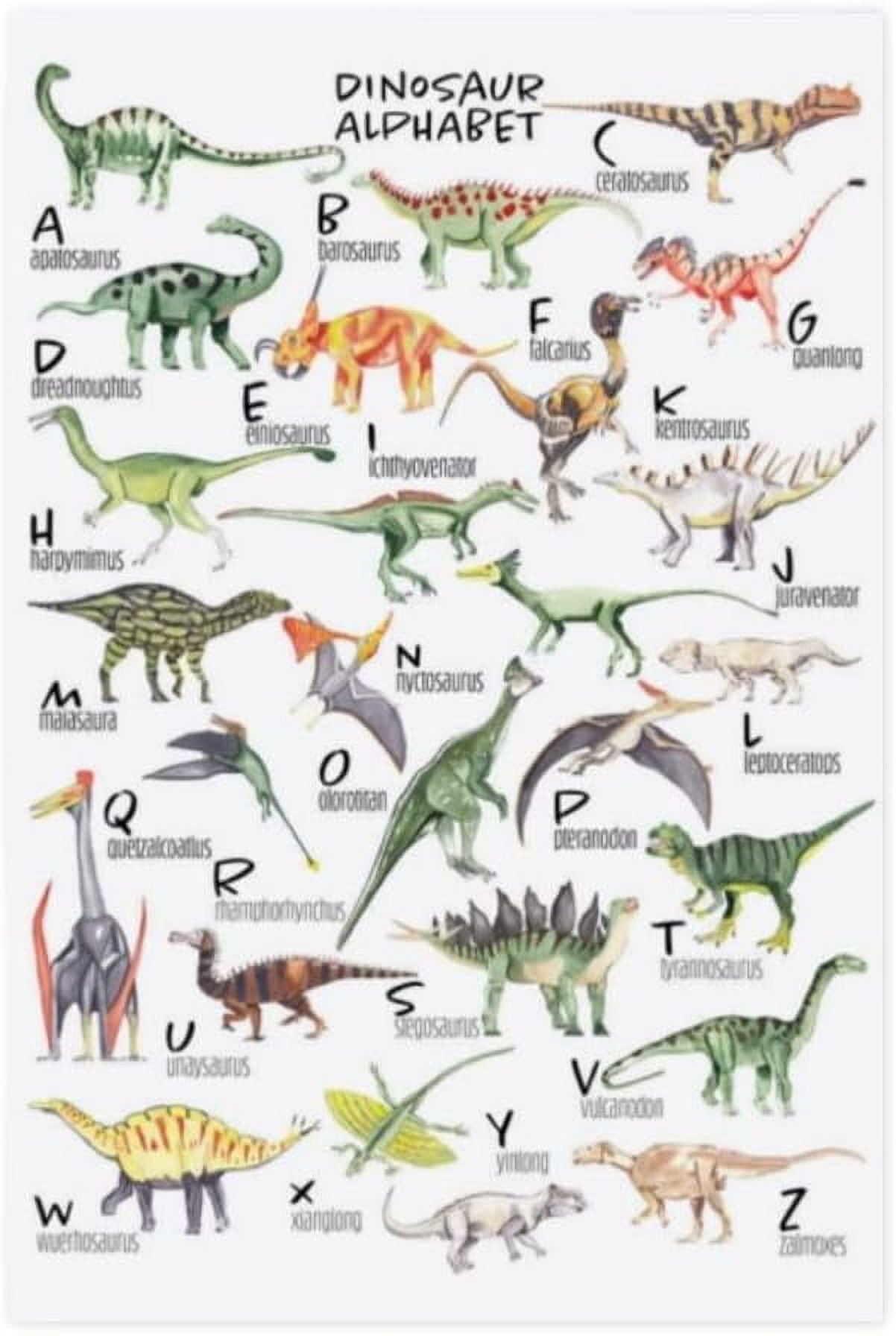 Dreamtimes Poster Prints Wall Paper Art Decor Dinosaurs Alphabet Letter ...