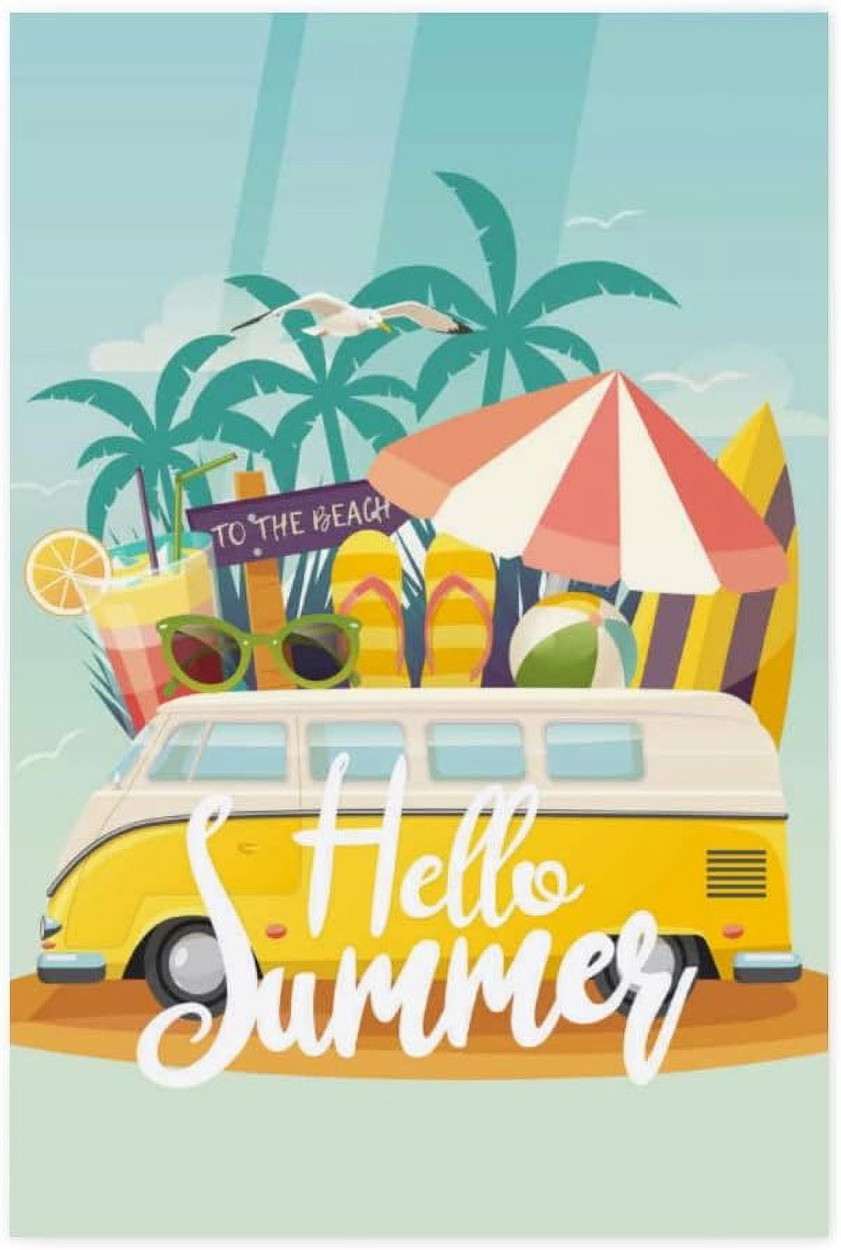 Dreamtimes Poster Prints Wall Paper Art Decor hello summer 12x18 inch ...