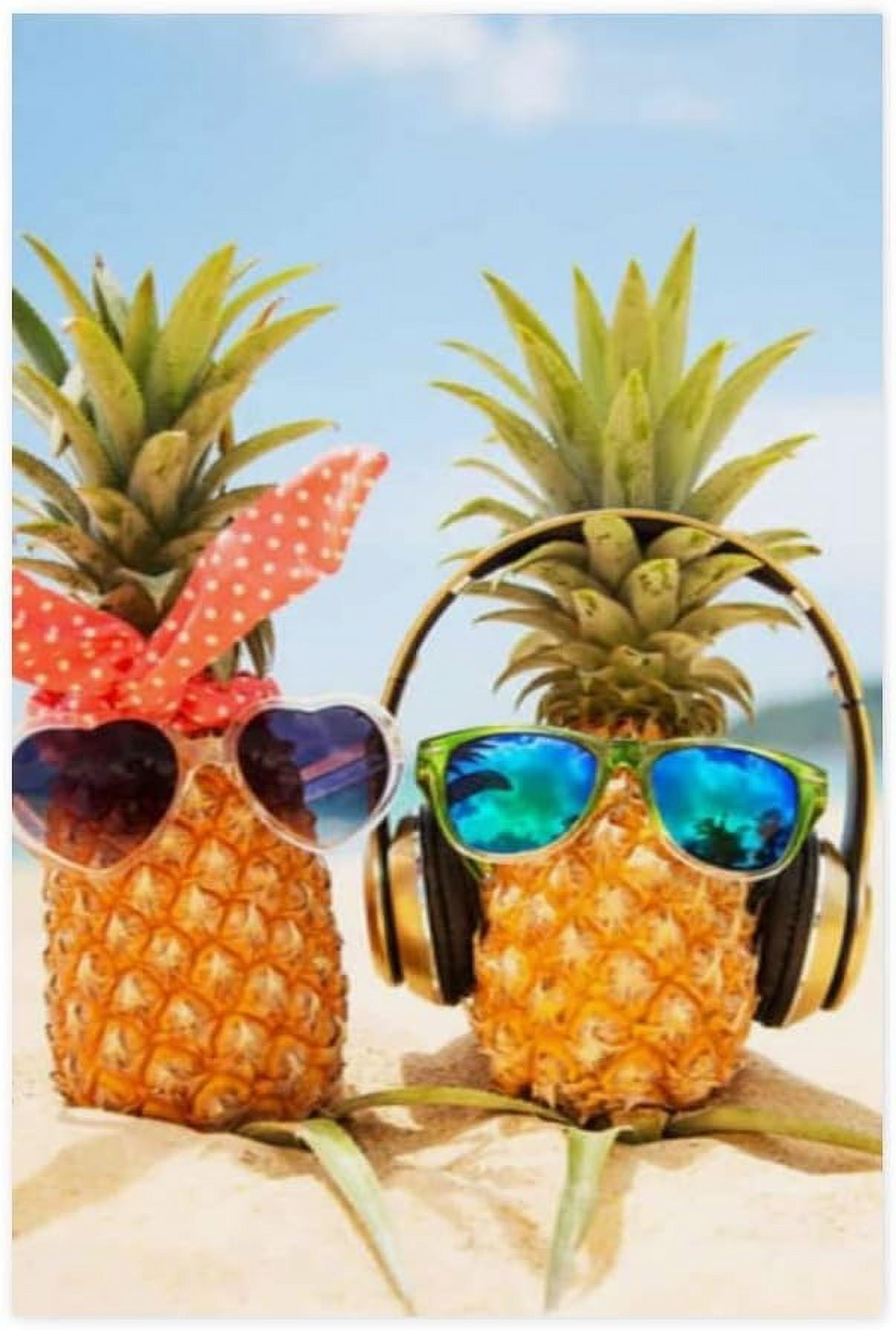 Dreamtimes Poster Prints Wall Paper Art Decor pineapples in love summer beach 24x36 inch Photo ...