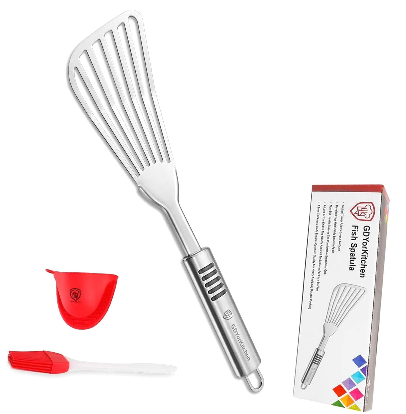 Dreamtimes Premium Fish Spatula - Stainless Steel, Ergonomic Handle ...