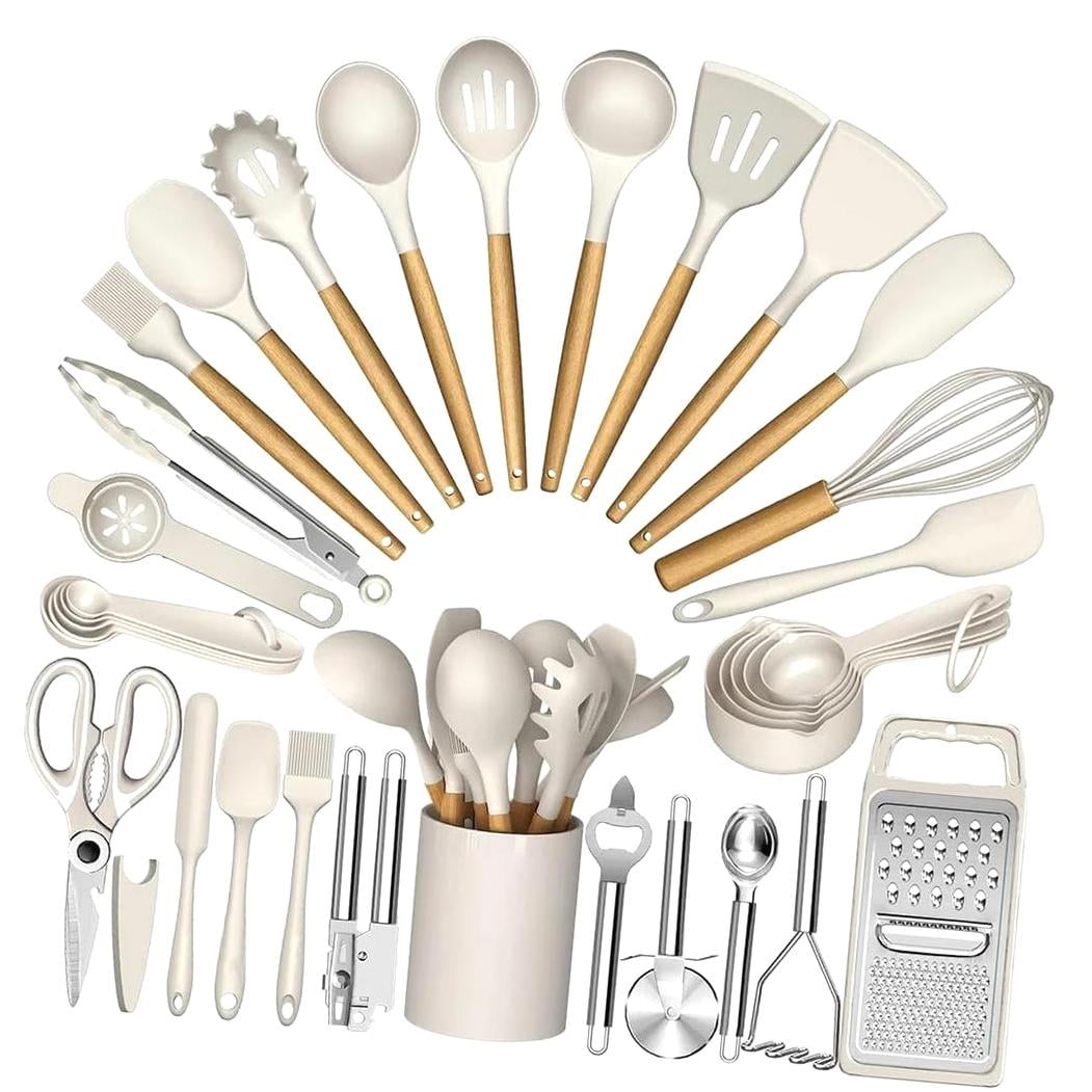 Dreamtimes Premium Kitchen Utensils Collection- 34 Pieces Cooking Tools ...
