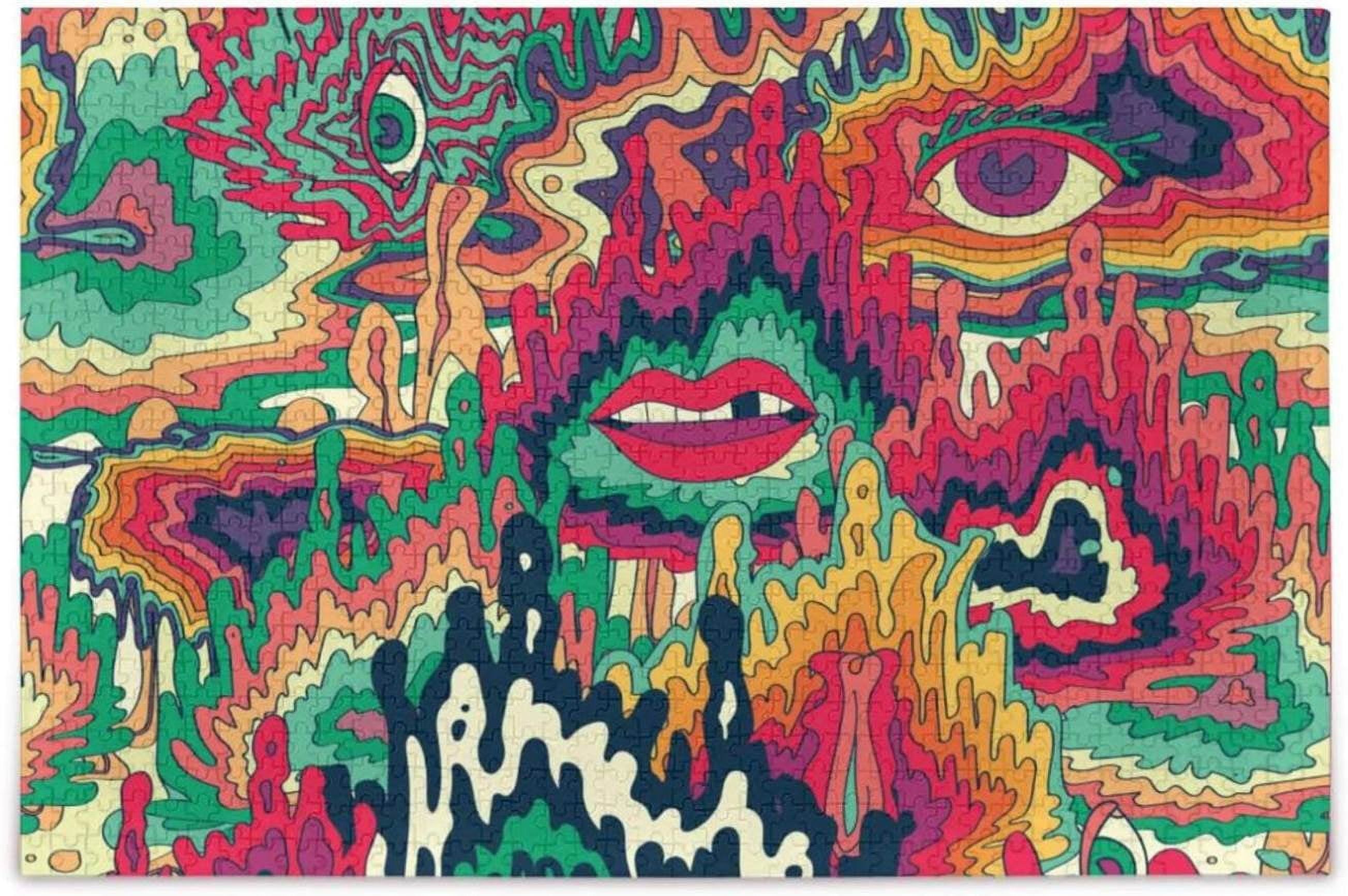 Dreamtimes Psychedelic Eyes Wooden Jigsaw Puzzles, 20.5" x 14.9 ...