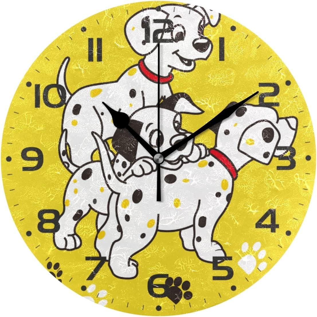 Dreamtimes Puppy Dog Wall Clock, 10 Inch Silent Non Ticking Round Clock ...