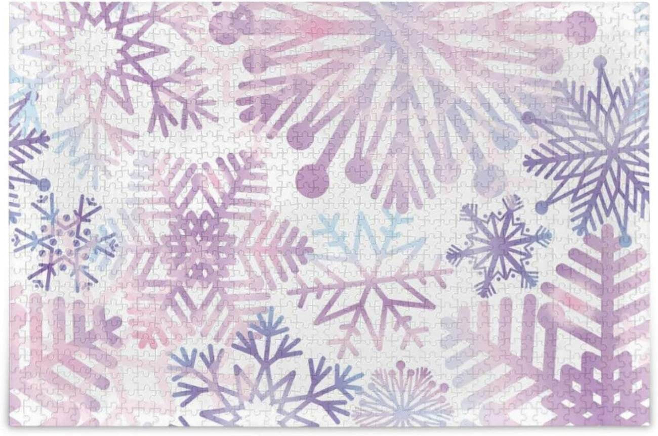 Dreamtimes Purple Snowflake Wooden Jigsaw Puzzles, 20.5" x 14.9 ...