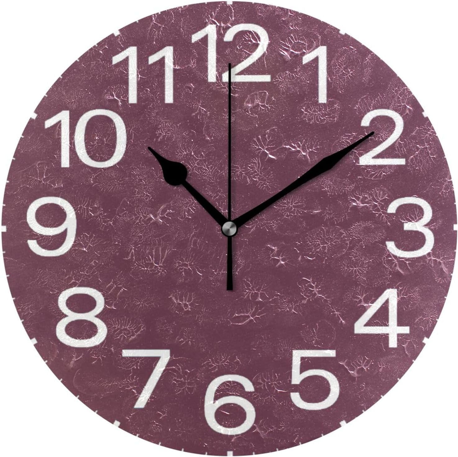 Dreamtimes Purple Wall Clock,Silent Non Ticking 10 Inch Battery ...