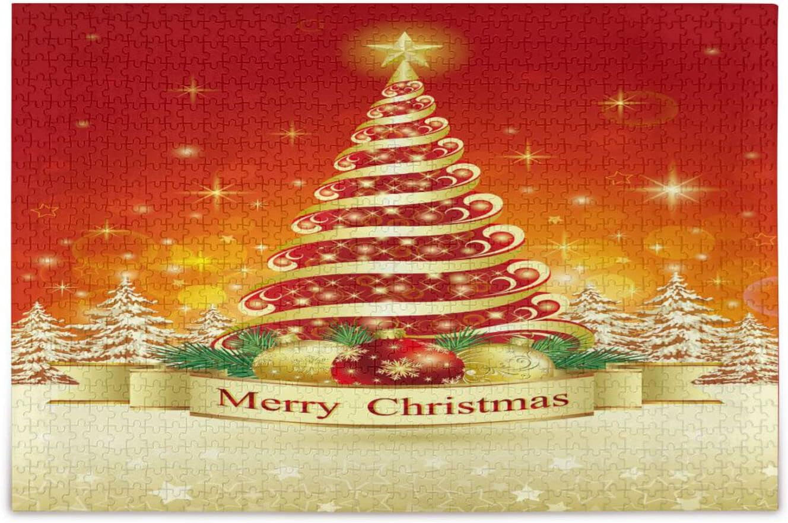 Dreamtimes Puzzle 500 Pieces - Christmas Tree Pattern - Wooden Jigsaw ...