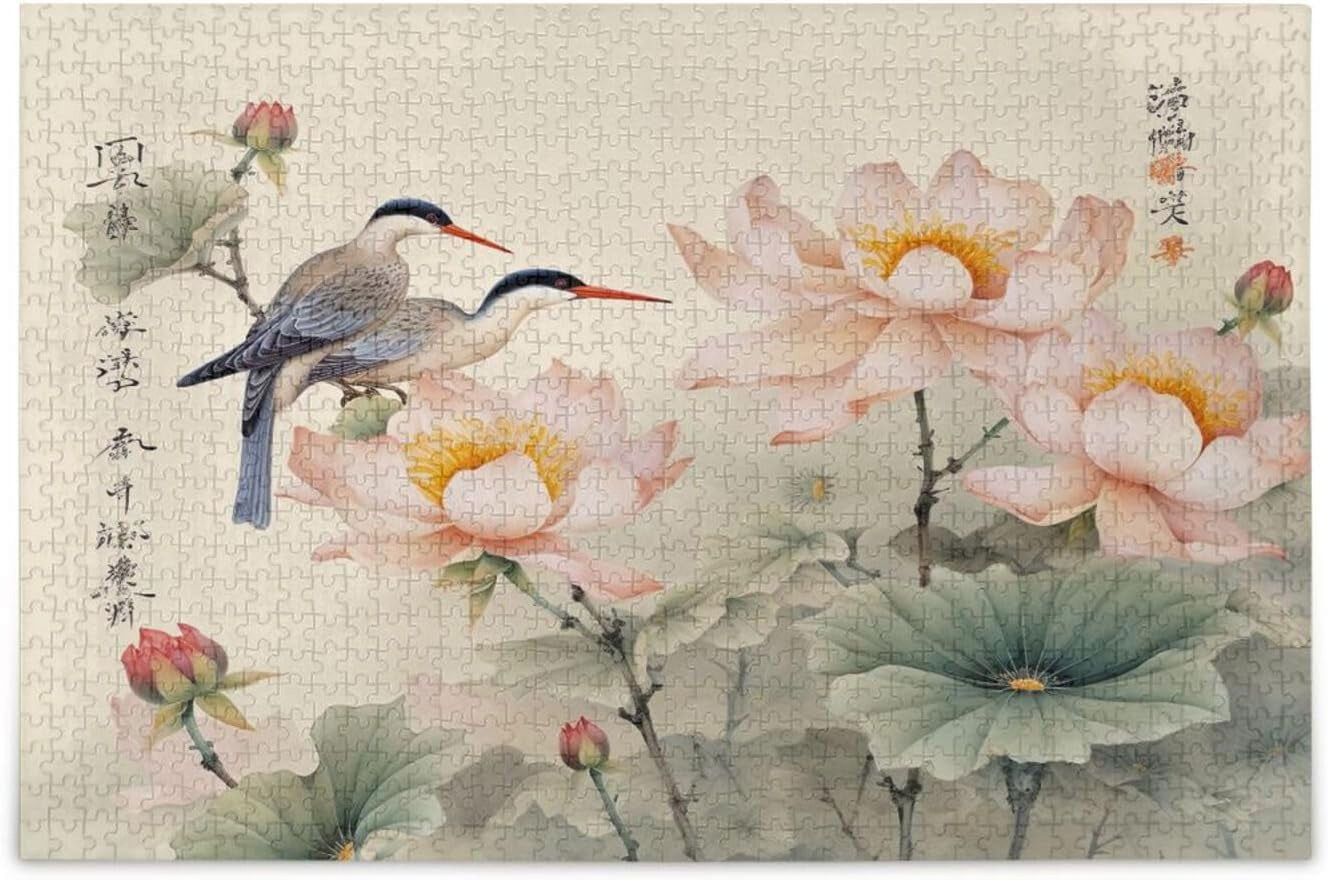 Dreamtimes Puzzle- Chinese Hummingbirds Florals Jigsaw Puzzles,1000 ...