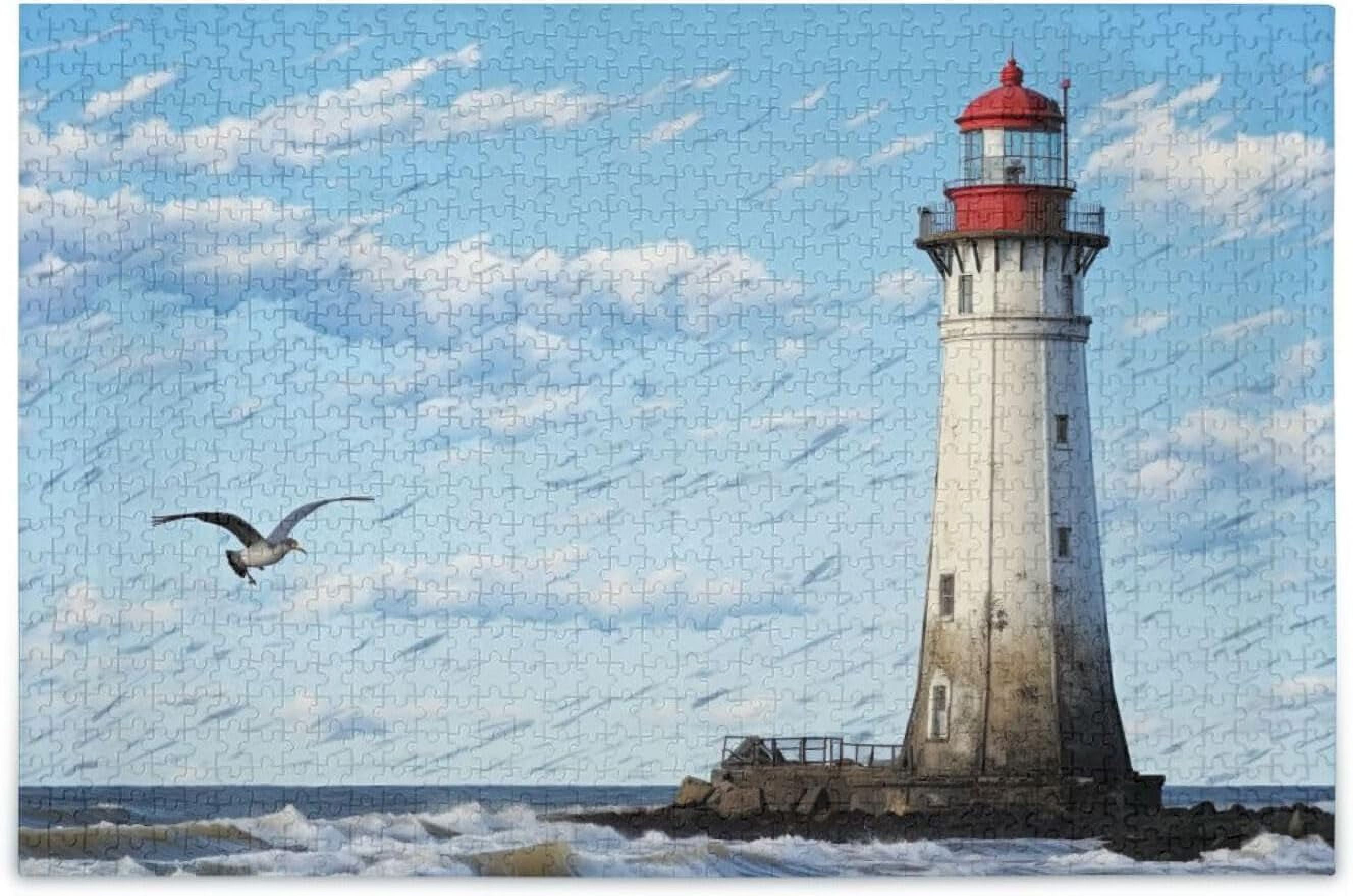 Dreamtimes Puzzle- Dark Sky Lighthouse Jigsaw Puzzles, 500 Piece ...
