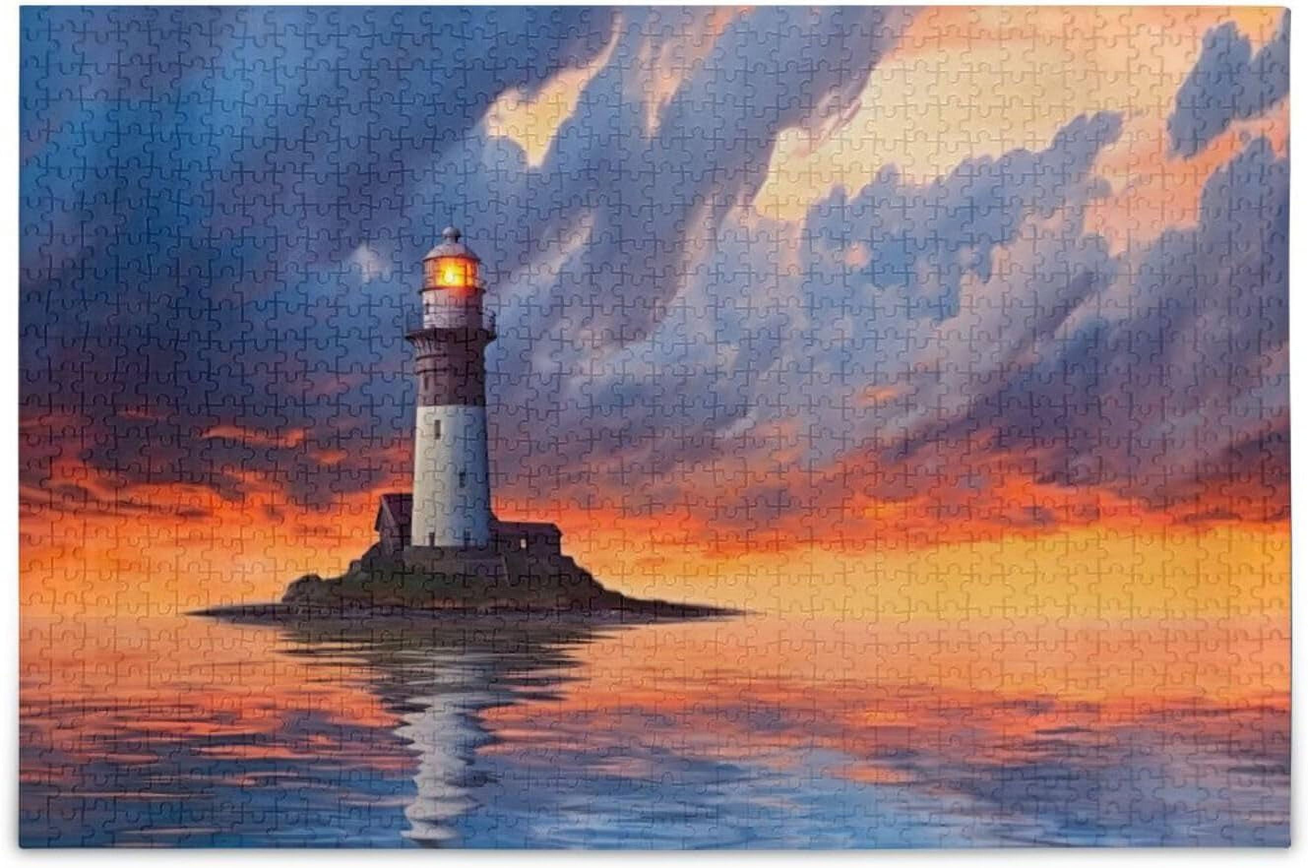 Dreamtimes Puzzle- Dark Sky Lighthouse Jigsaw Puzzles, 500 Piece ...