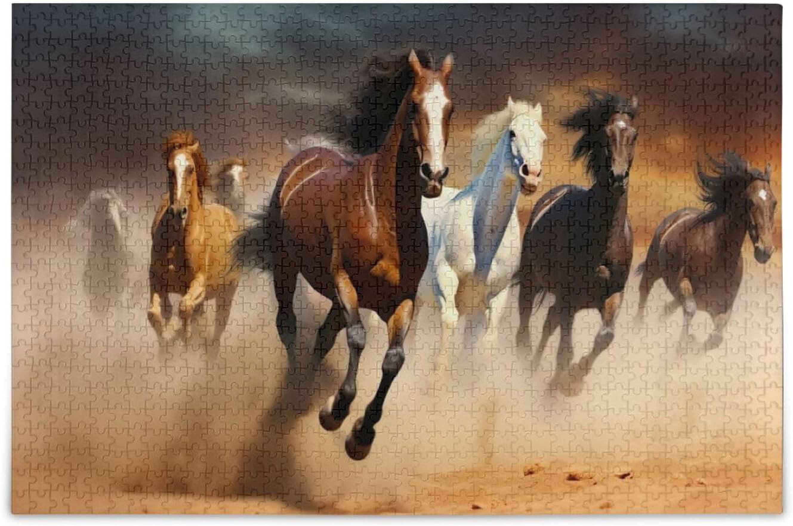 Dreamtimes Puzzle- Running Horses Jigsaw Puzzles, 500 Piece Puzzles for ...