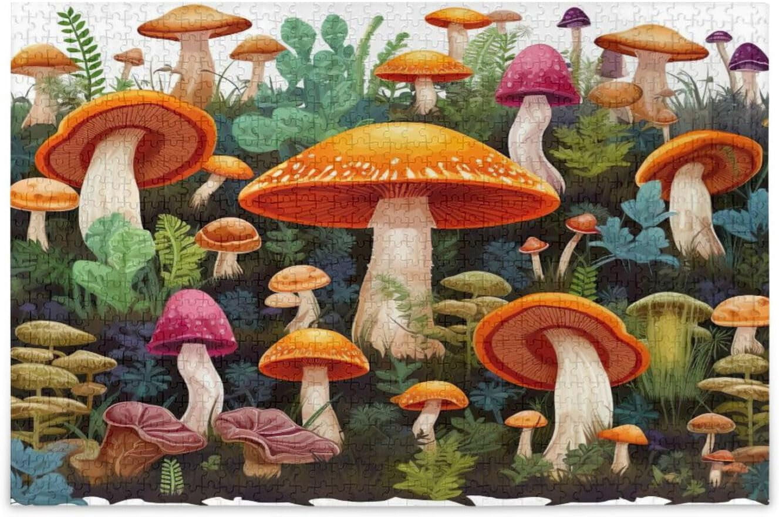 Dreamtimes Puzzle- Watercolors Mushrooms Jigsaw Puzzles,1000 Piece ...