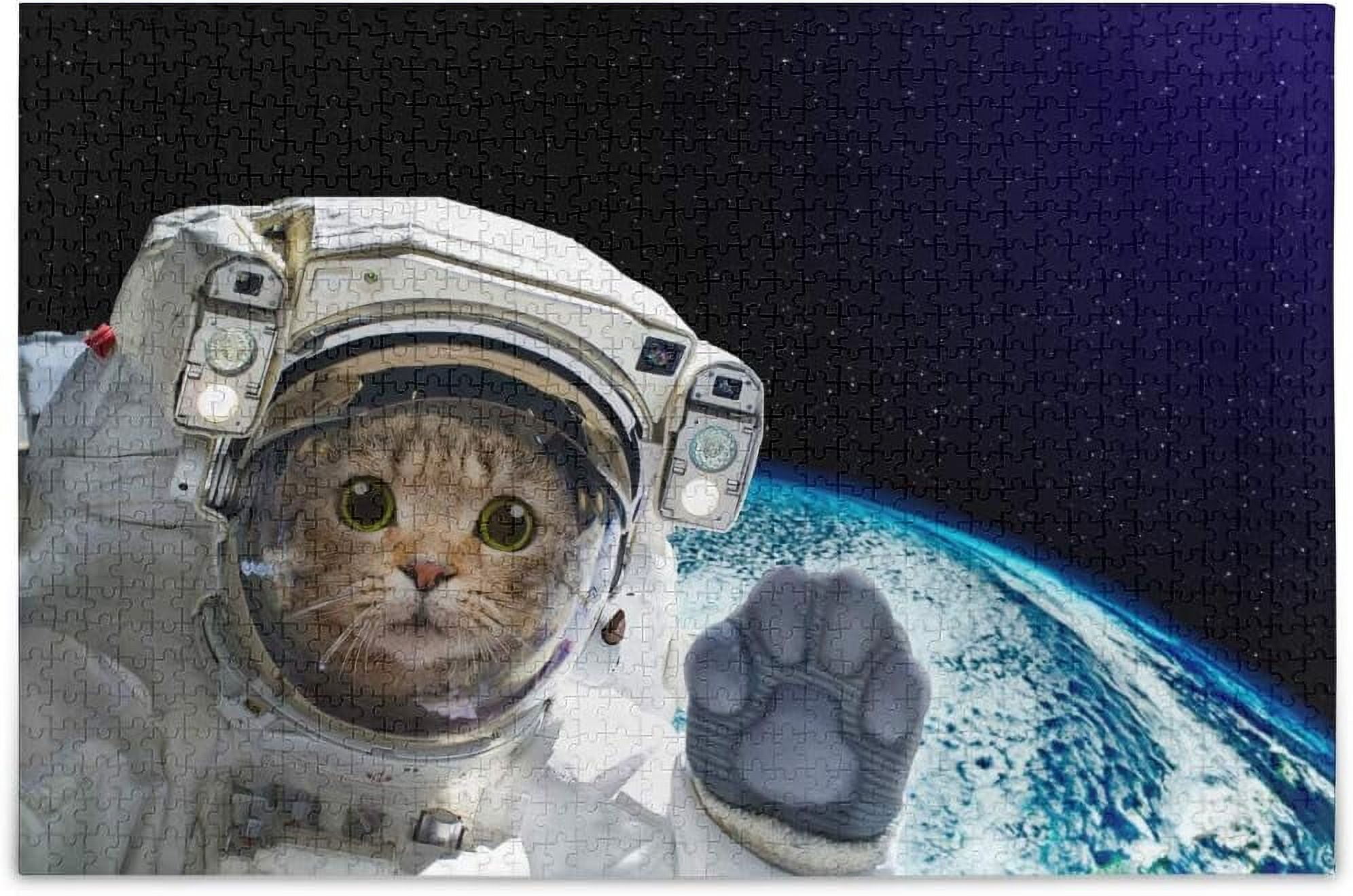 Dreamtimes Puzzles for Adults 1000 Piece Cat Astronaut Jigsaw Puzzles ...