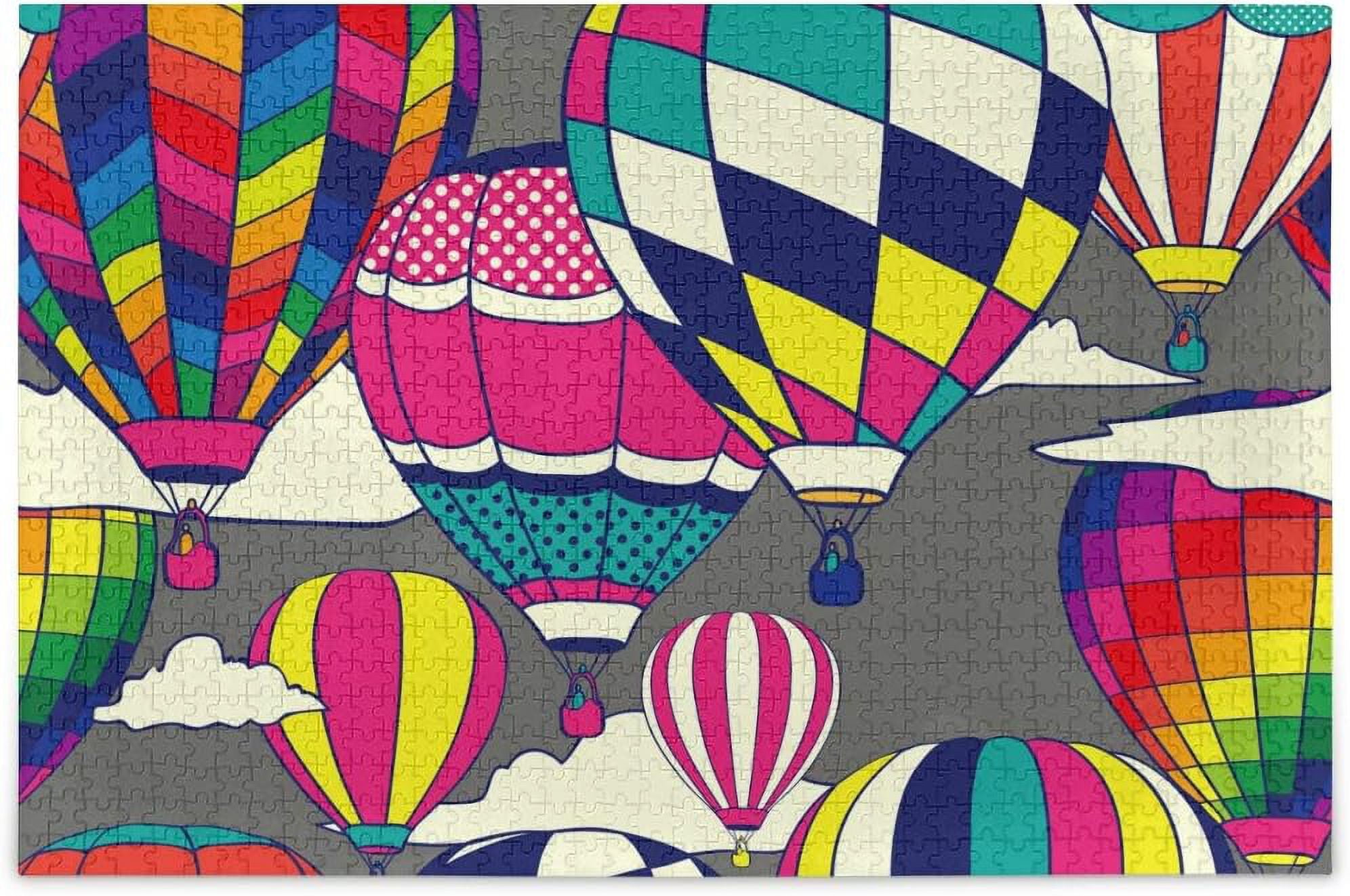 Dreamtimes Puzzles for Adults 1000 Piece Colorful Retro Pop Hot Air ...