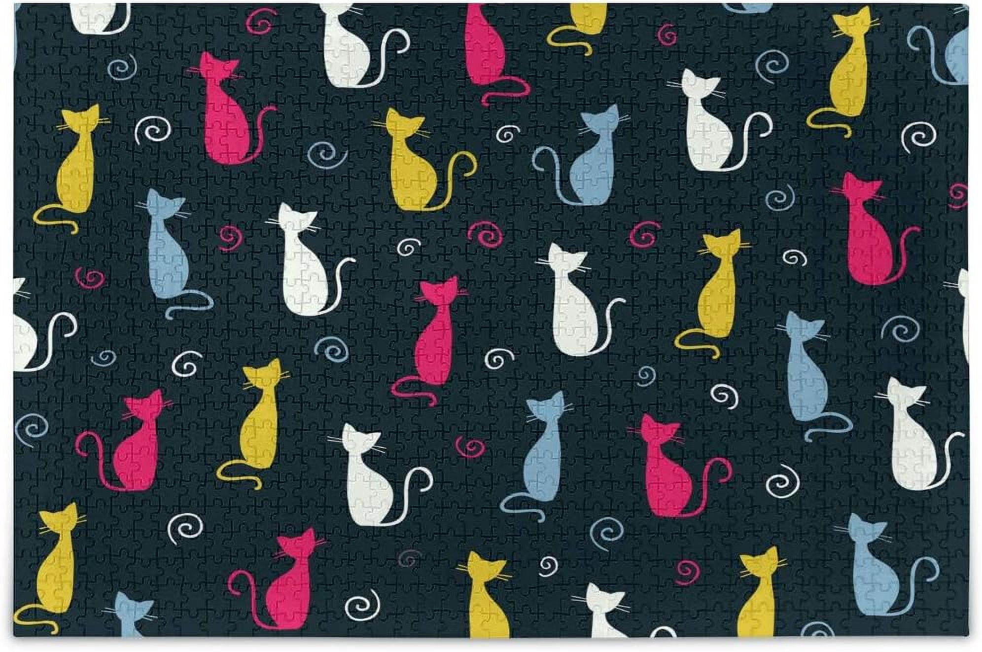 Dreamtimes Puzzles for Adults 1000 Piece Cute Colorful Cats Animals ...