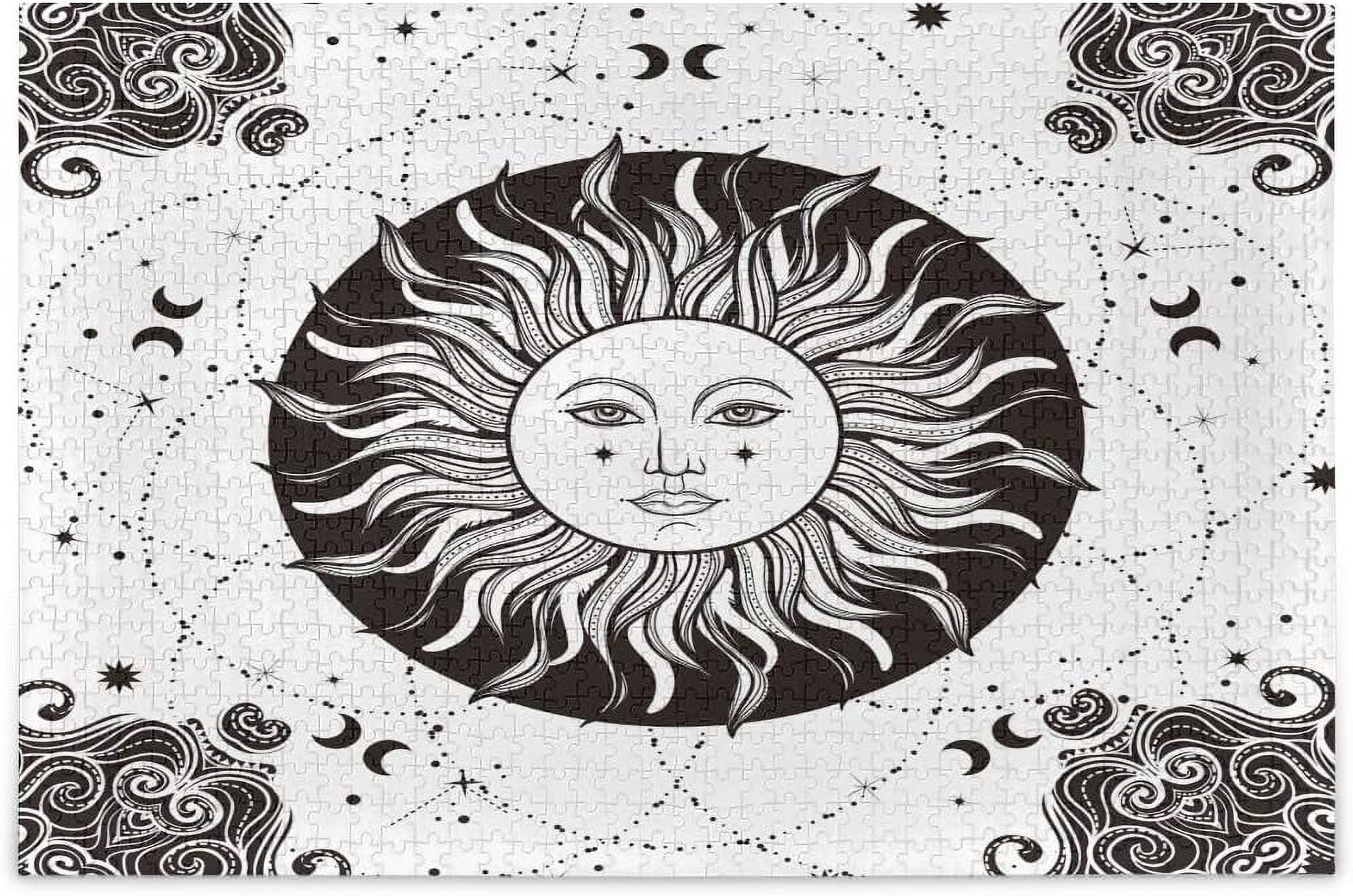 Dreamtimes Puzzles for Adults 1000 Piece Ethnic Mandala Form Crescent ...