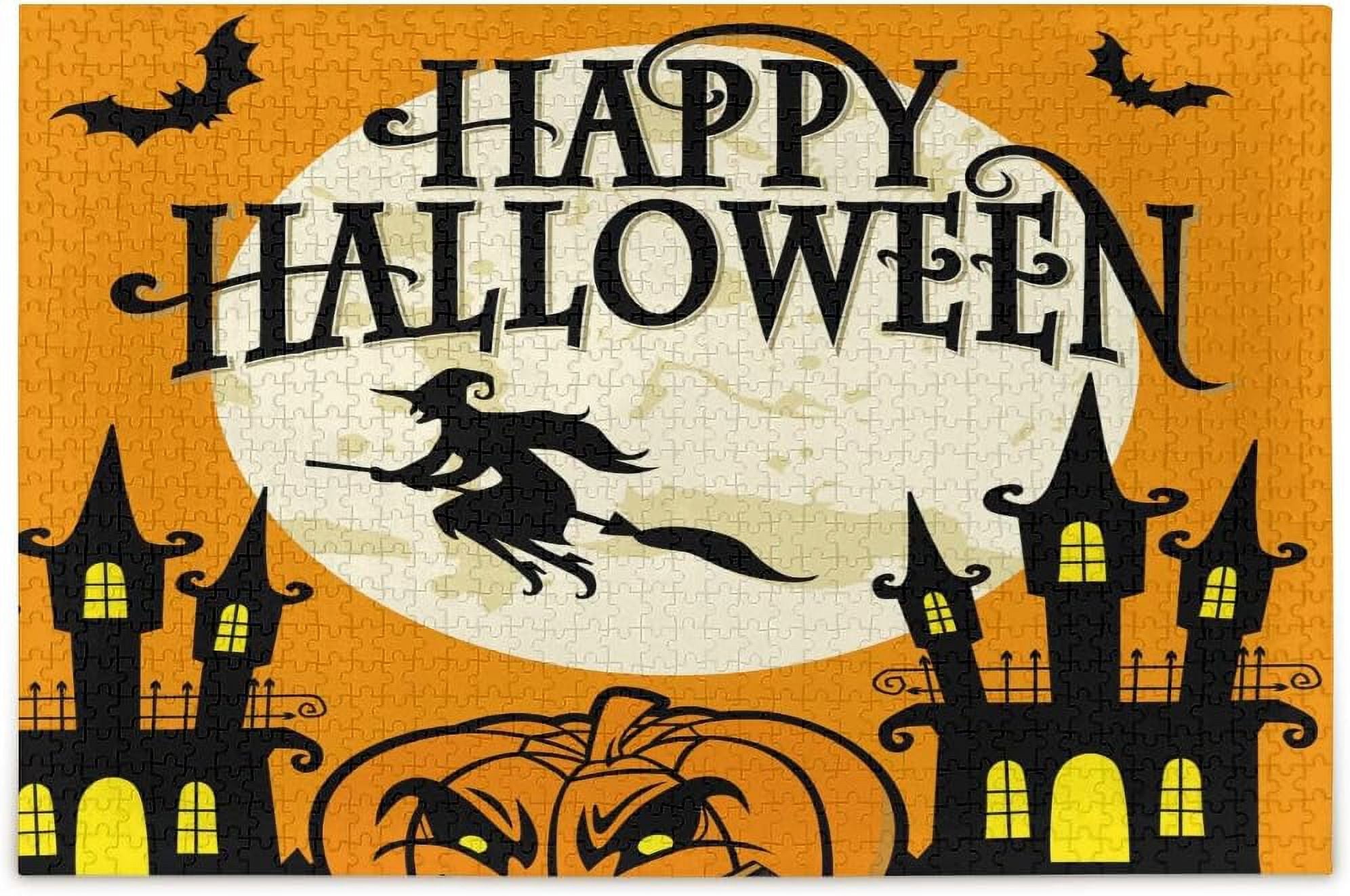 Dreamtimes Puzzles for Adults 1000 Piece Halloween Funny Witch Castle ...