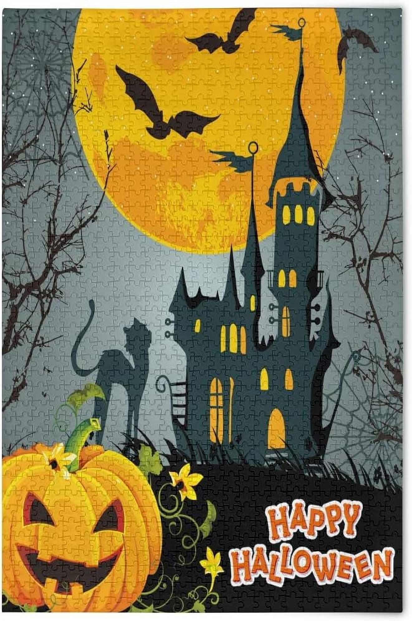 Dreamtimes Puzzles for Adults 1000 Piece Halloween Pumpkin Castle ...