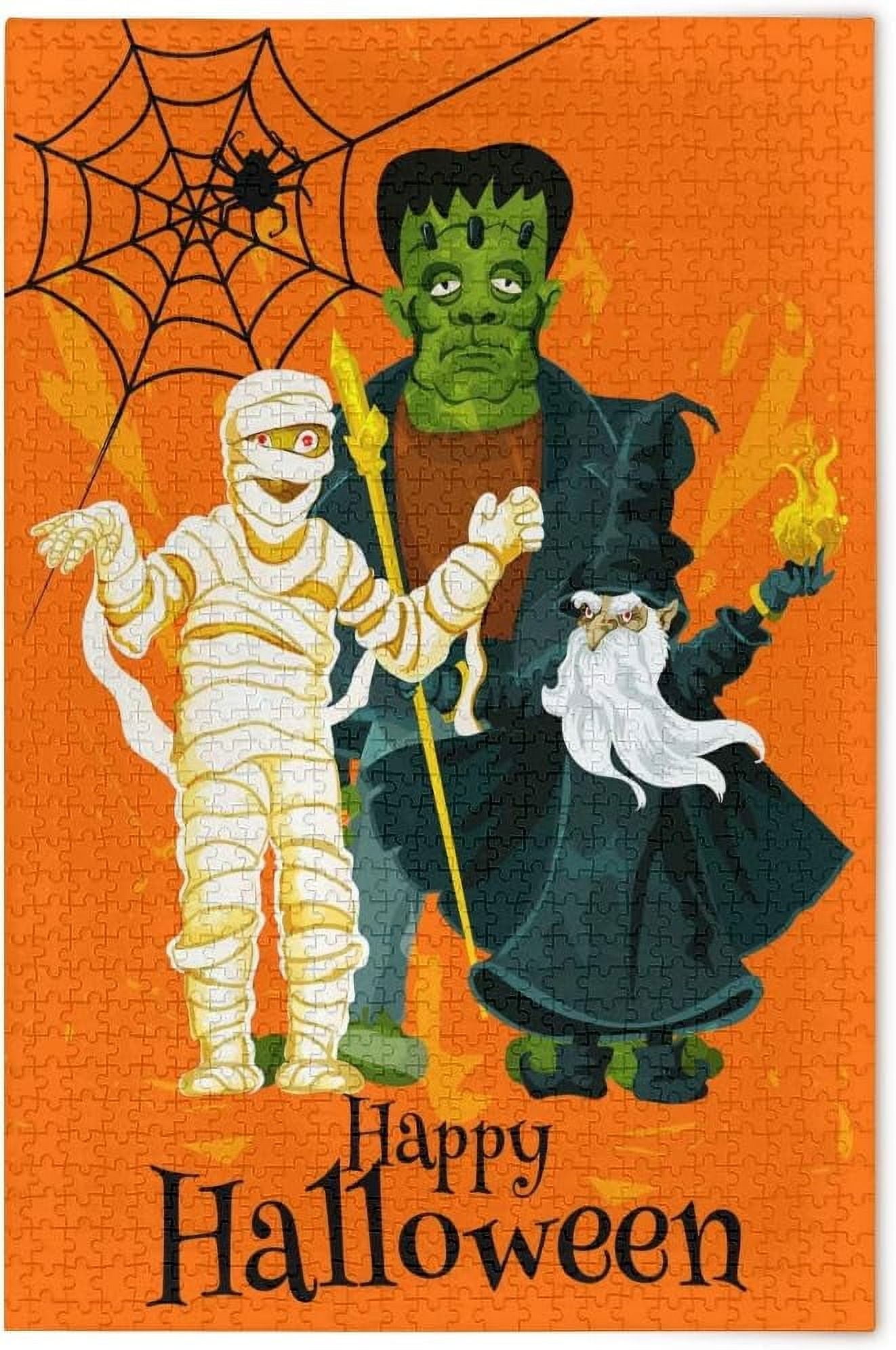 Dreamtimes Puzzles for Adults 1000 Piece Happy Halloween Spider Zombie ...