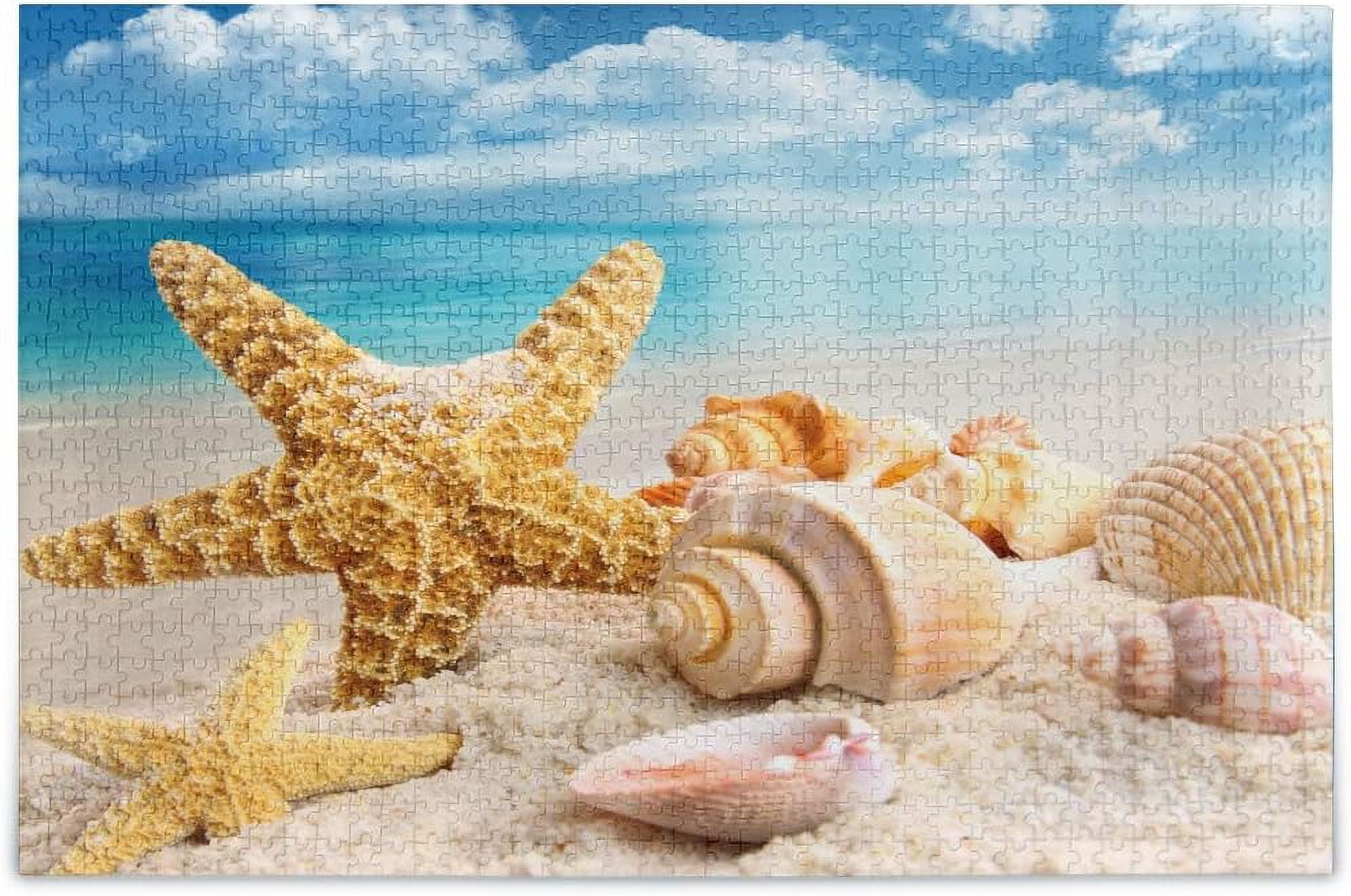 Dreamtimes Puzzles for Adults 1000 Piece Starfish Seashells Blue Sky ...
