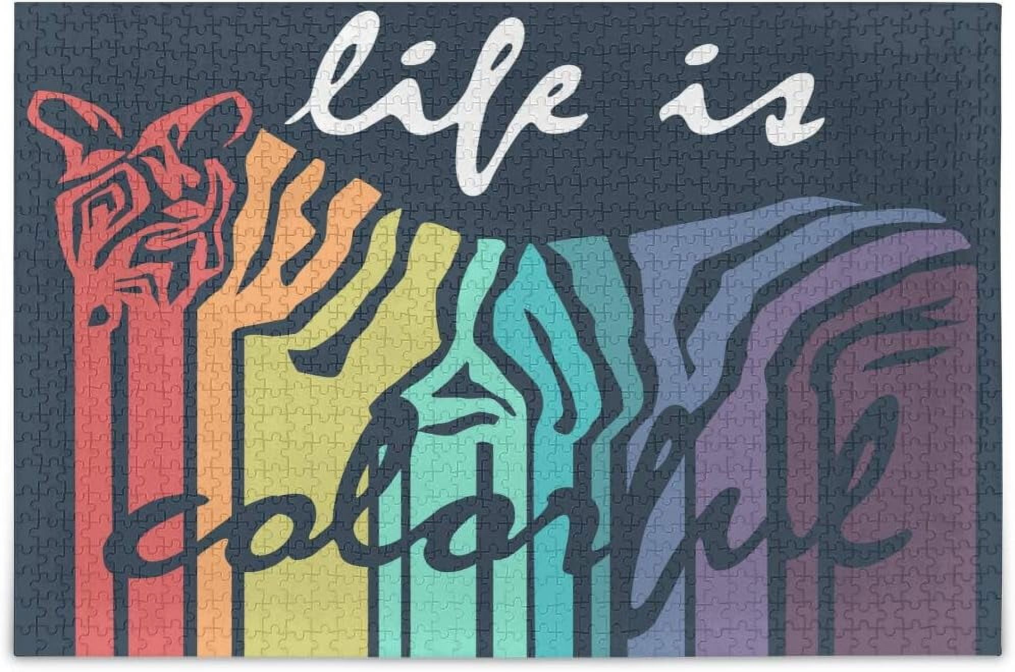 Dreamtimes Puzzles for Adults 1000 Piece Stylish Slogan Life Colorful ...