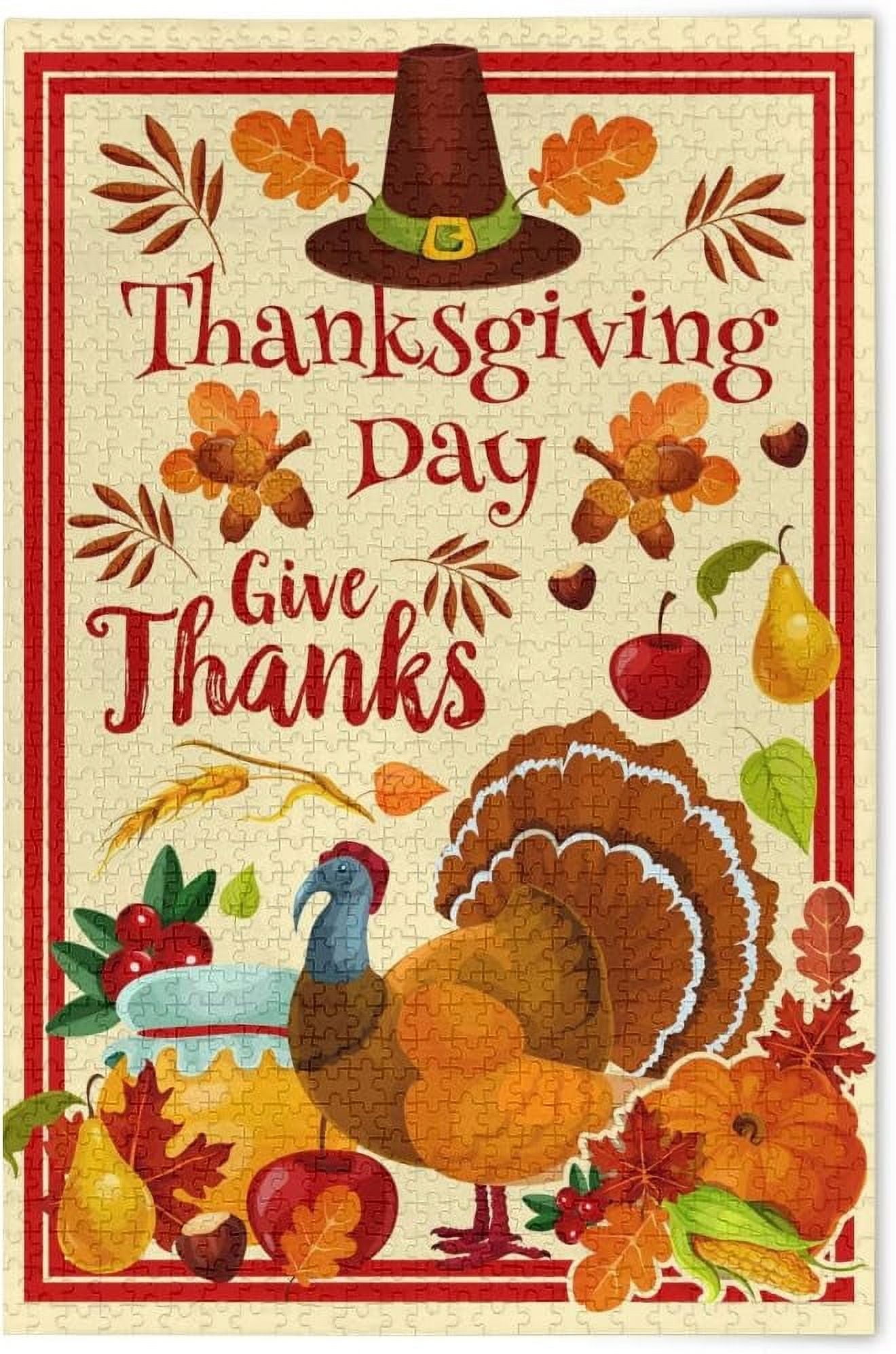 Dreamtimes Puzzles for Adults 1000 Piece Thanksgiving Day Fall Harvest ...