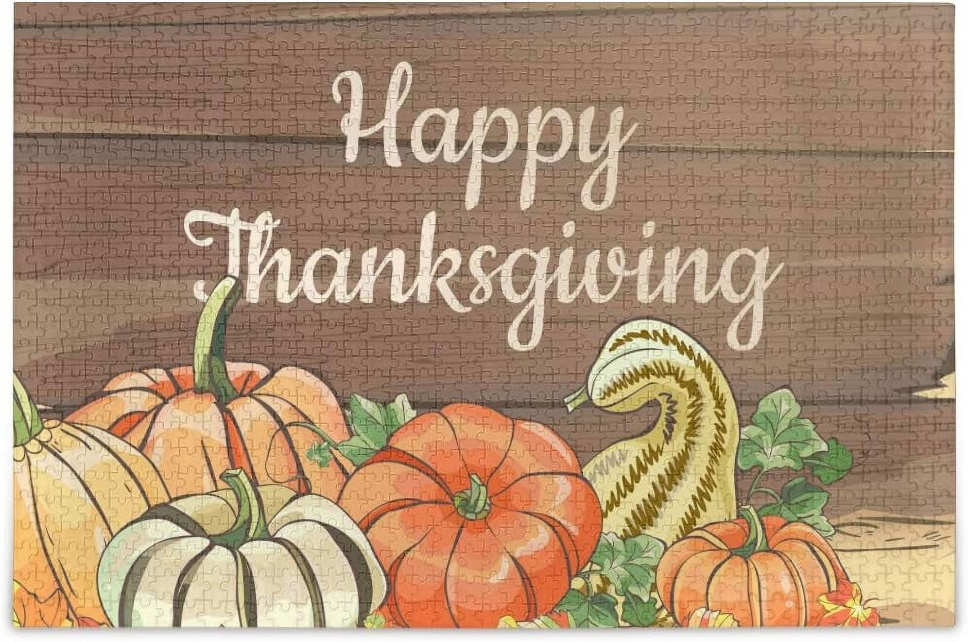 Dreamtimes Puzzles for Adults 1000 Piece Thanksgiving Pumpkin Harvest ...