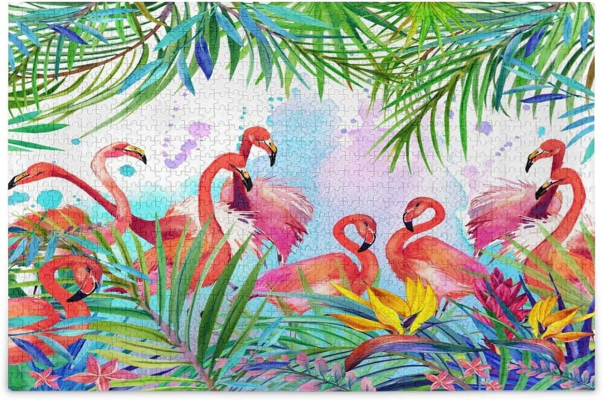Dreamtimes Puzzles for Adults 1000 Piece Tropical Flowers Bird Leaves ...