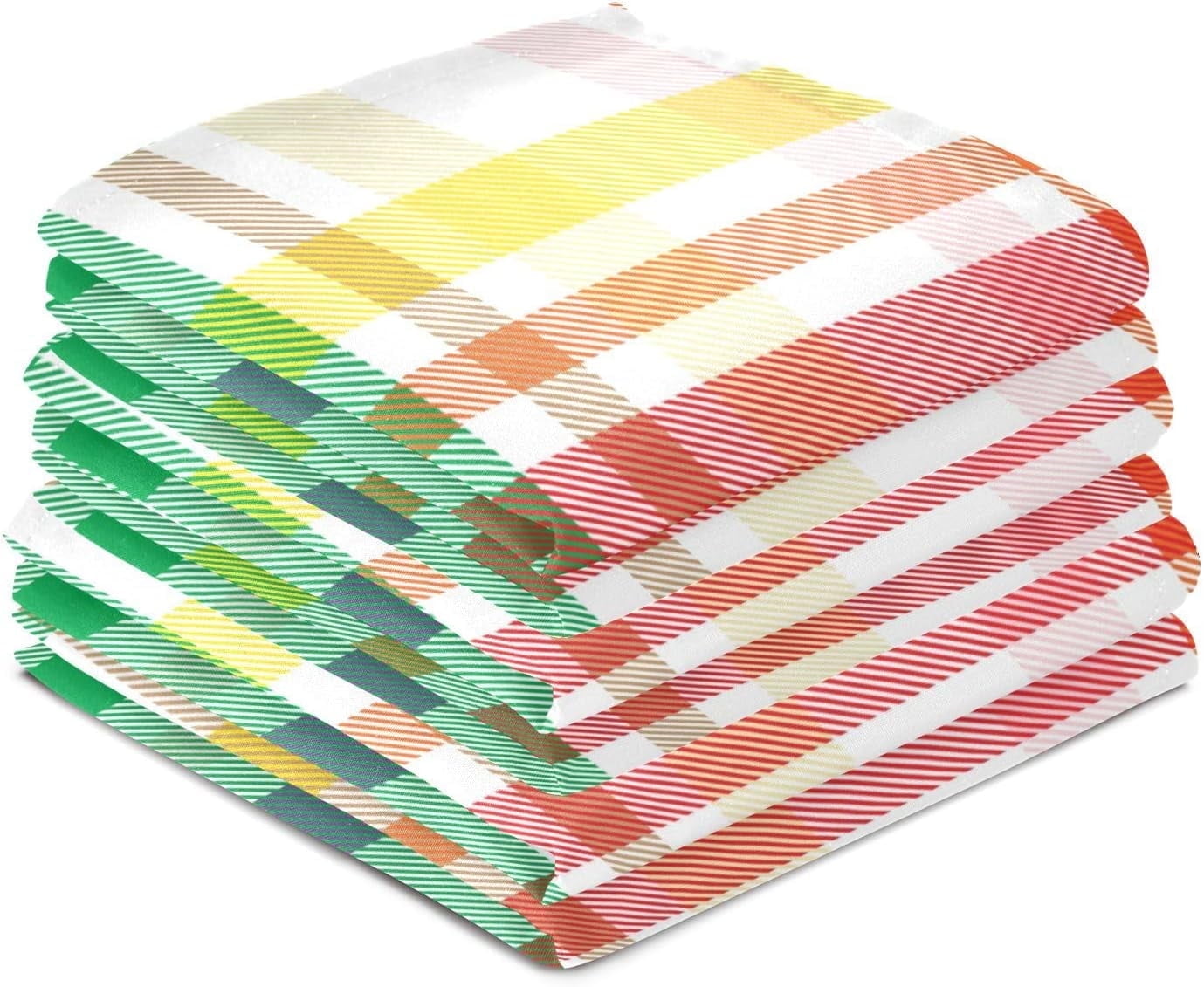 Dreamtimes Rainbow Tartan Glen Plaid Kitchen Towel, Dish Towels Quick ...