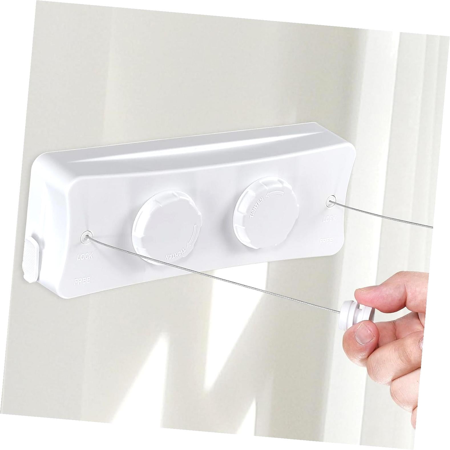 Dreamtimes Retractable Clothesline - 16.7Ft Twin Laundry Drying Line ...