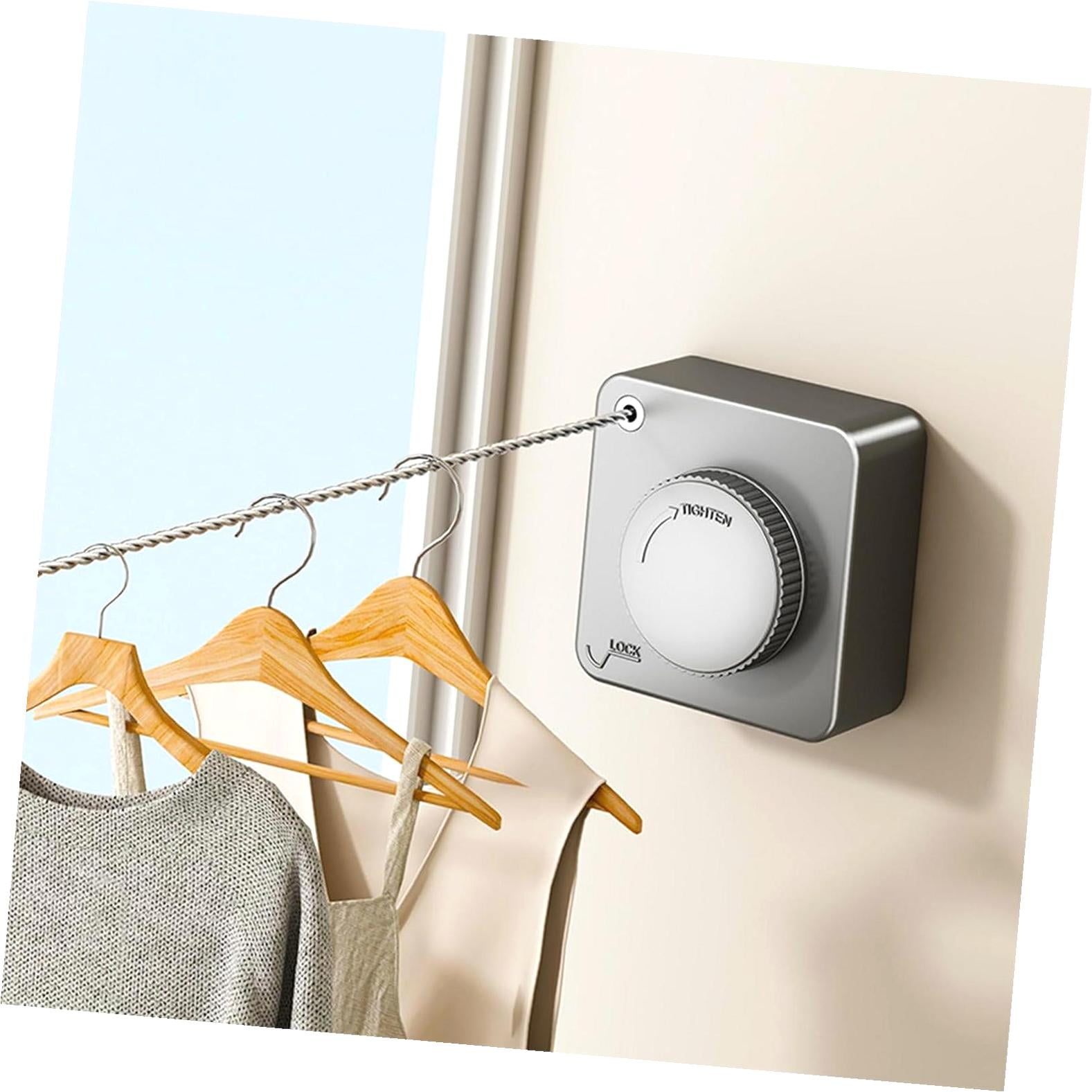 Dreamtimes Retractable Clothesline Indoor, Non-Sagging Outdoor Clothes ...