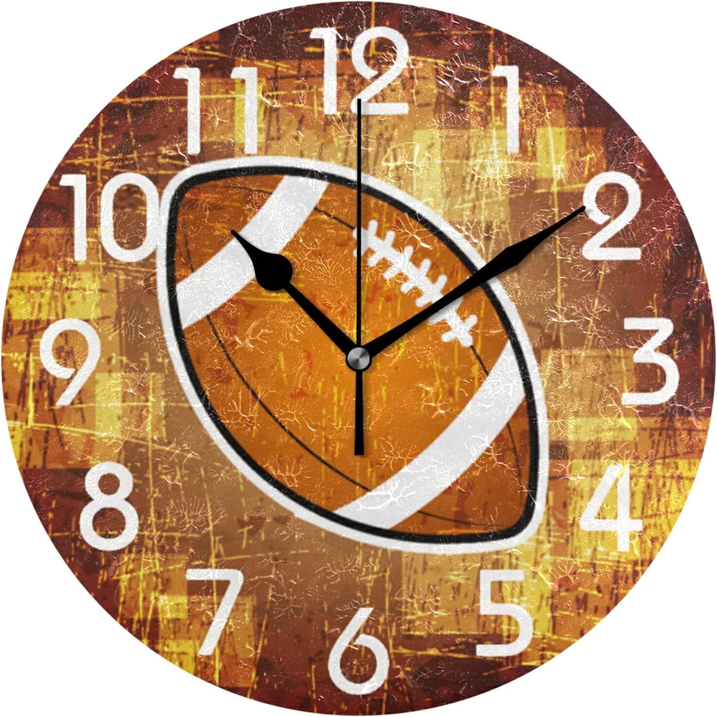 Dreamtimes Retro Board American Football Round Wall Clock, 10 Inch ...