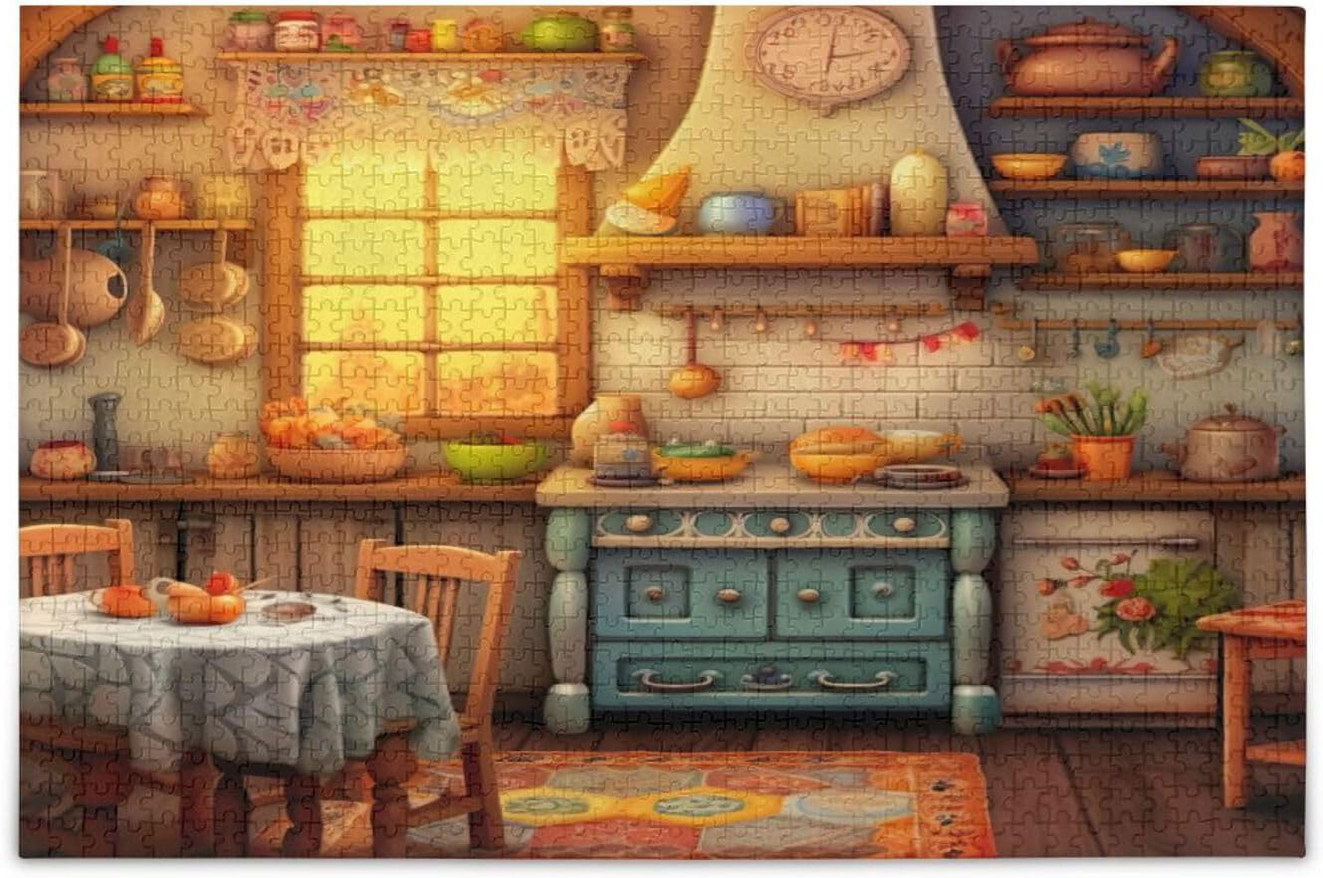 Dreamtimes Rustic Kitchen Jigsaw Puzzles, Puzzles for Adults 500 Pieces ...
