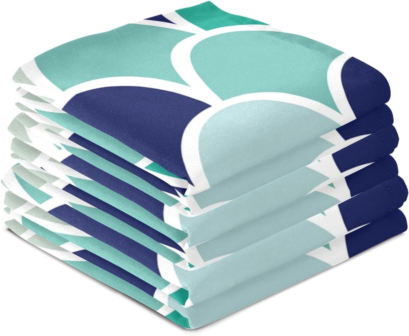 Dreamtimes Scale Seamless Green Kitchen Towels Set of 6 Dishcloths Hand ...