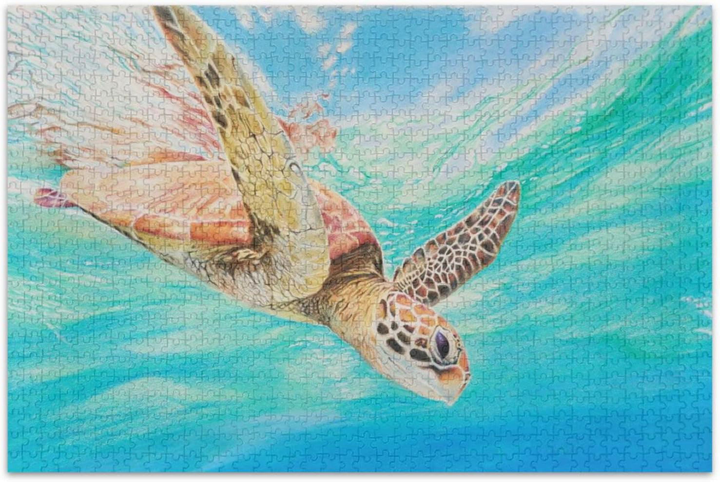 Dreamtimes Sea Turtle Realistic 1000 Piece Jigsaw Puzzle, Wall Artwork ...
