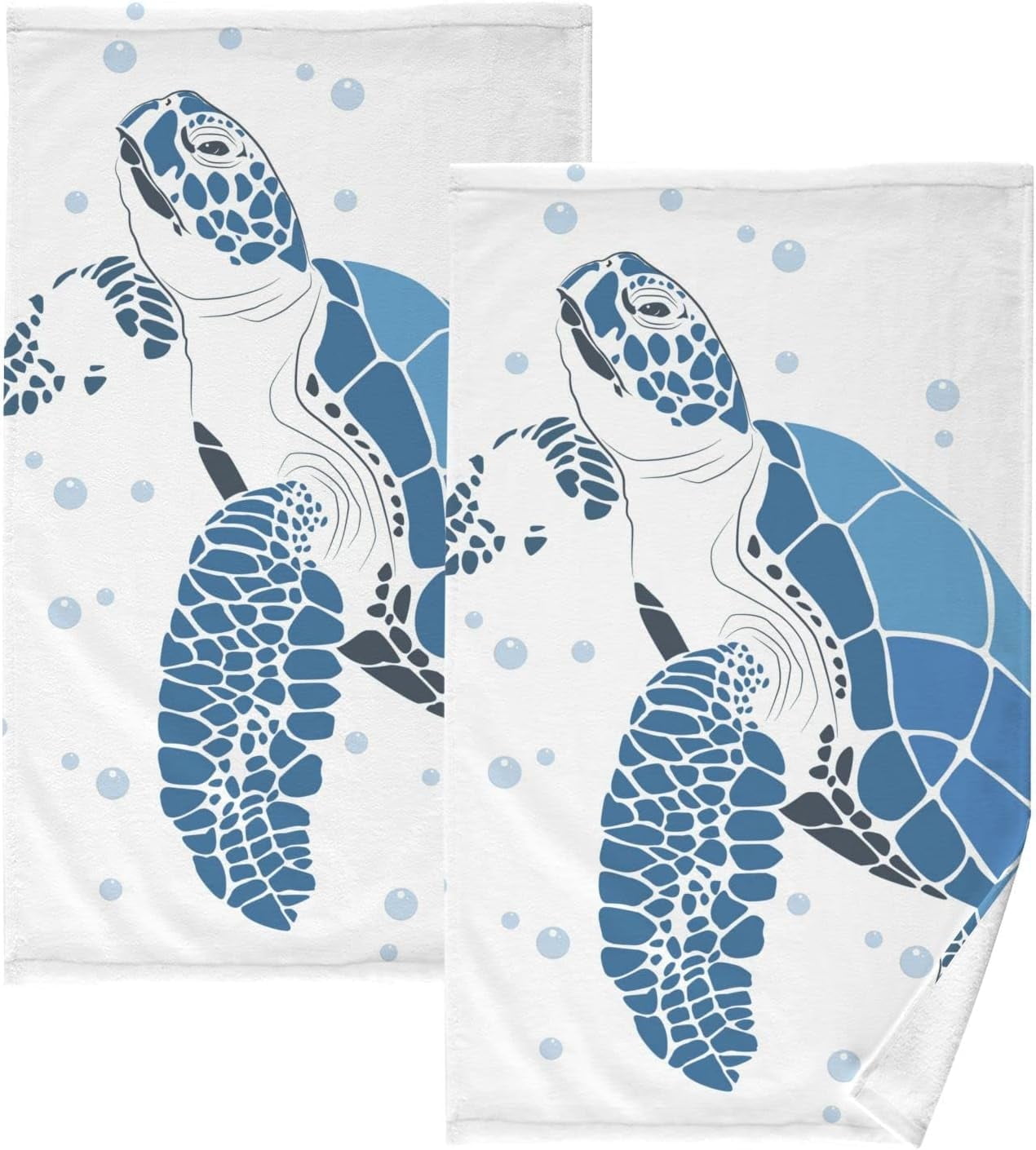 Dreamtimes Sea Turtle Summer Hand Towels for Bathroom 100% Cotton 2 pcs ...