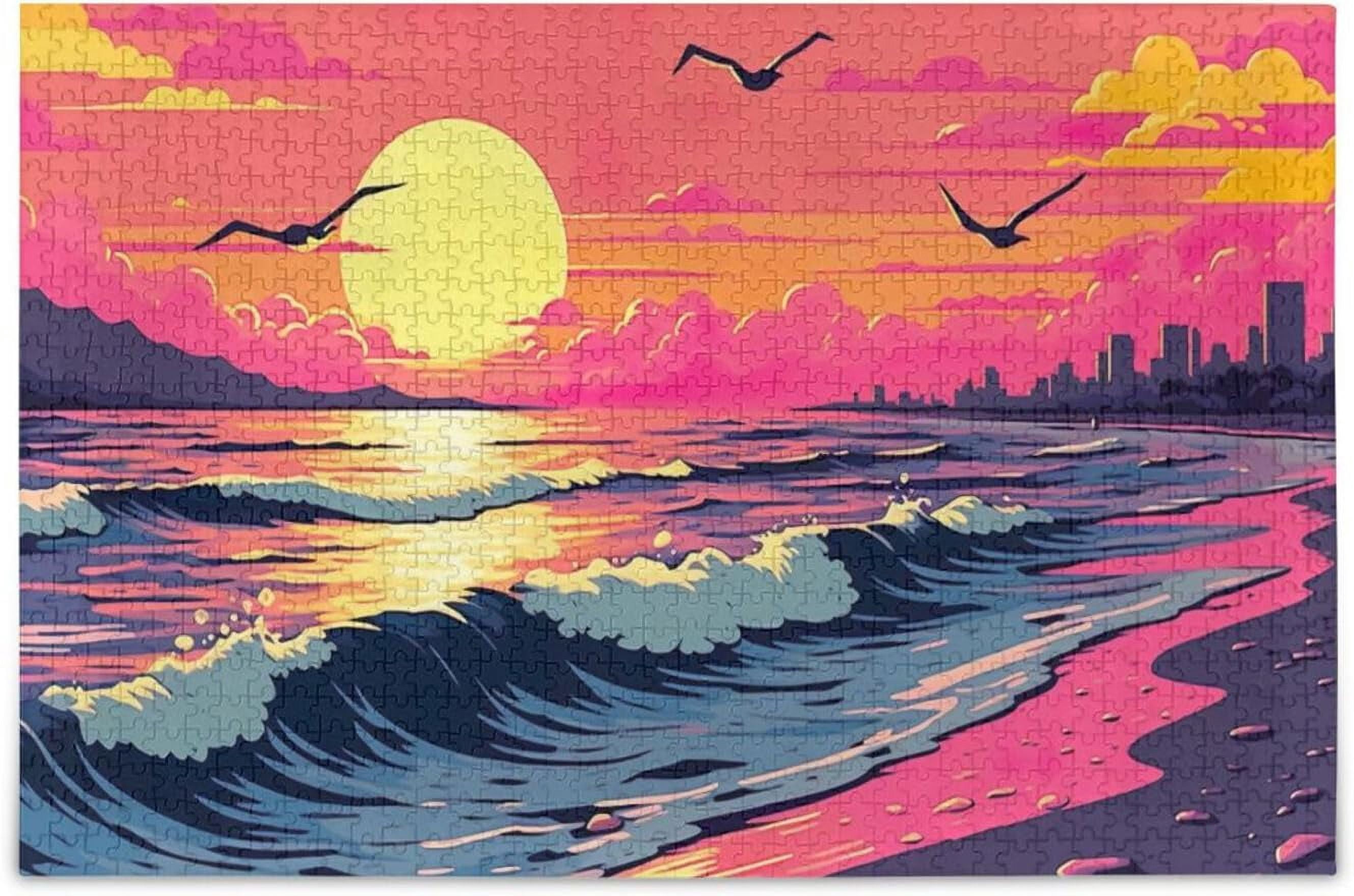 Dreamtimes Seagulls on Beach Jigsaw Puzzles, Puzzles for Adults 500 ...