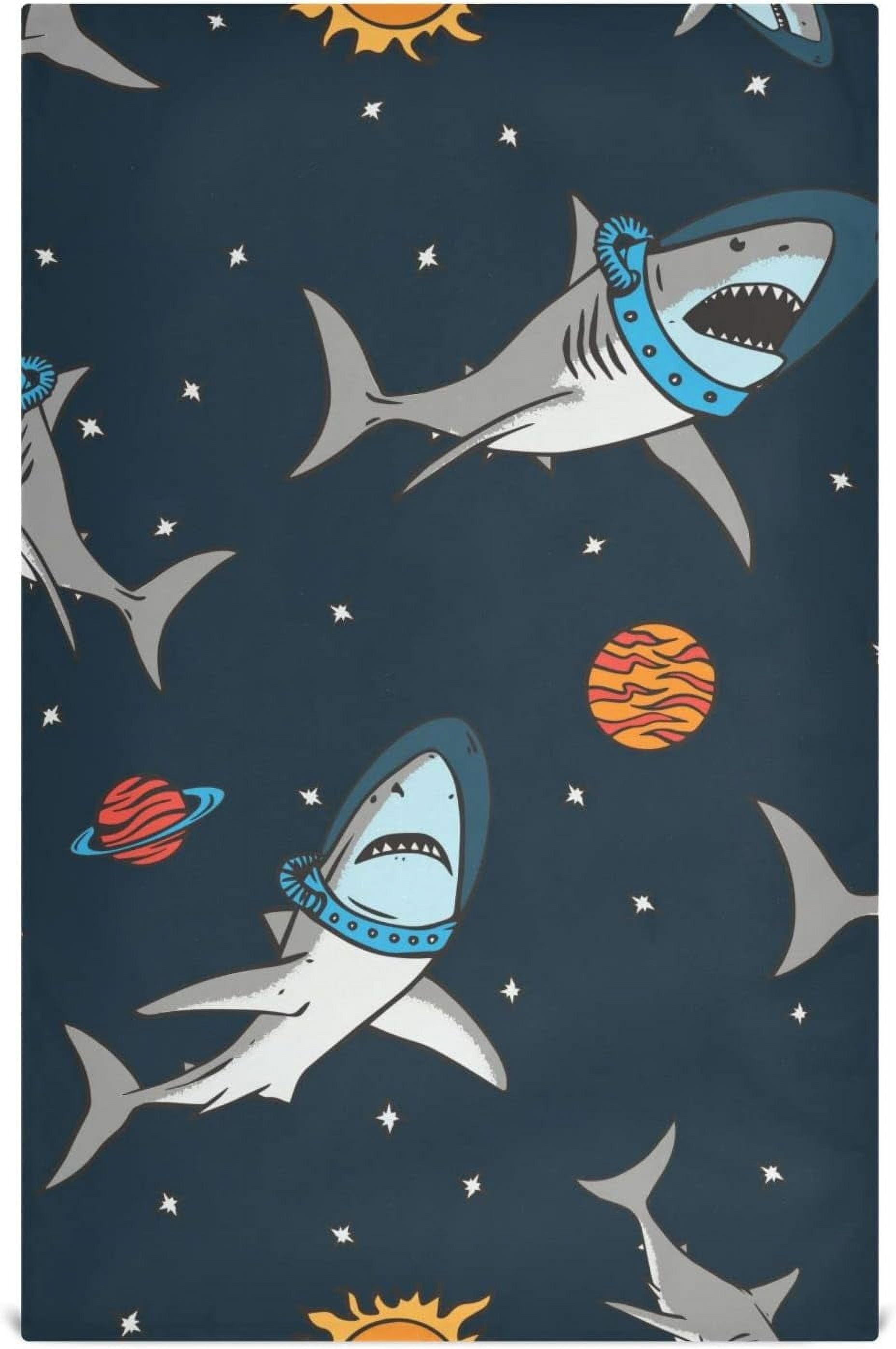 Dreamtimes Shark in The Universe Kitchen Towel, Dish Towels Quick ...