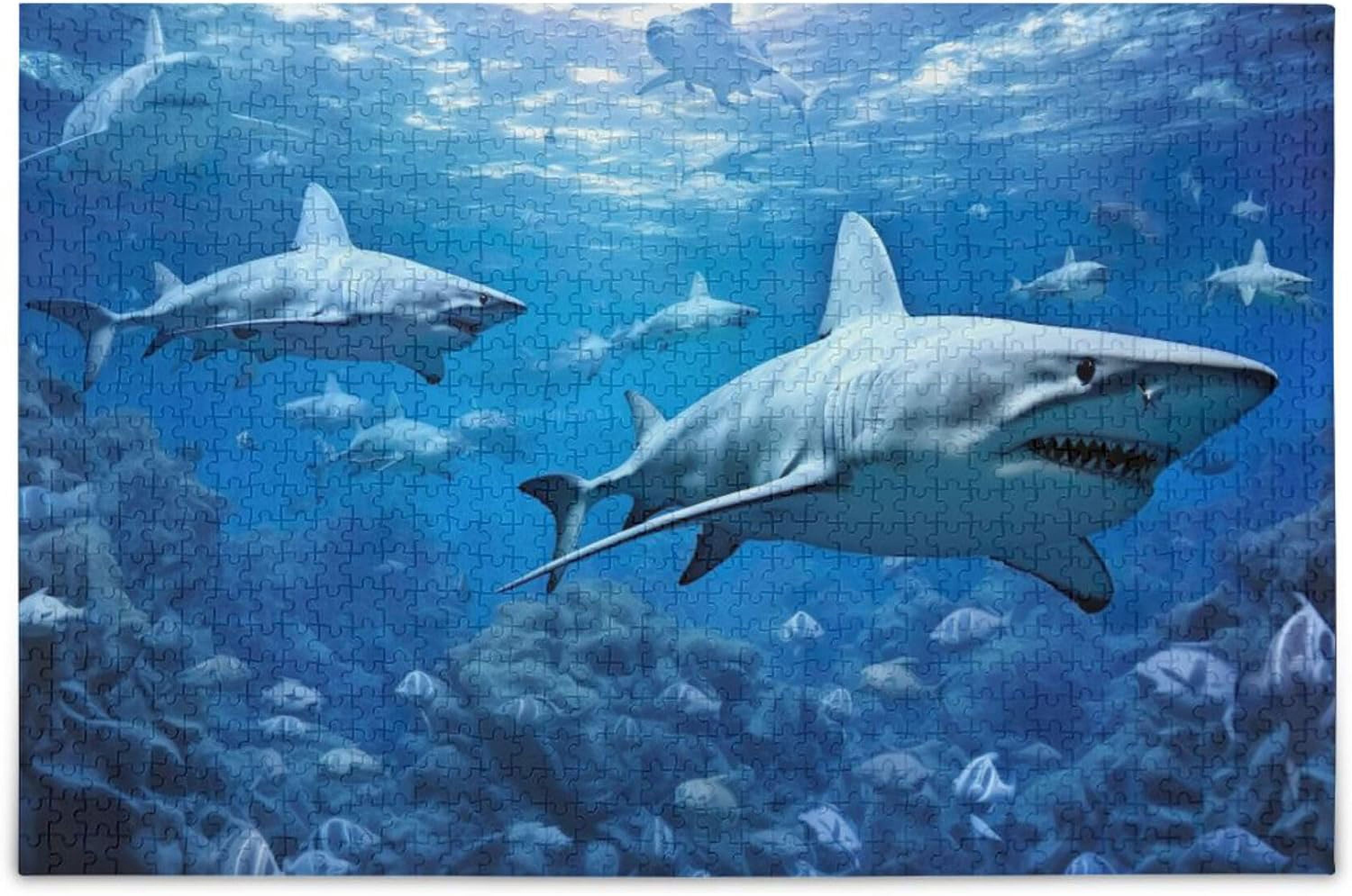 Dreamtimes Sharks Jigsaw Puzzles 500 Piece for Adults Large Puzzle Game ...