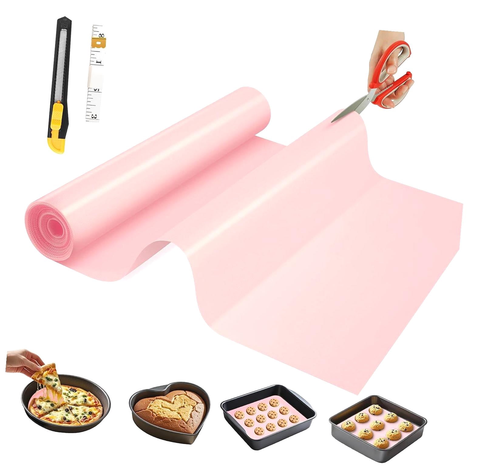 Dreamtimes Silicone Baking Mat, 12 IN x 10 FT Flexible Baking Sheet ...
