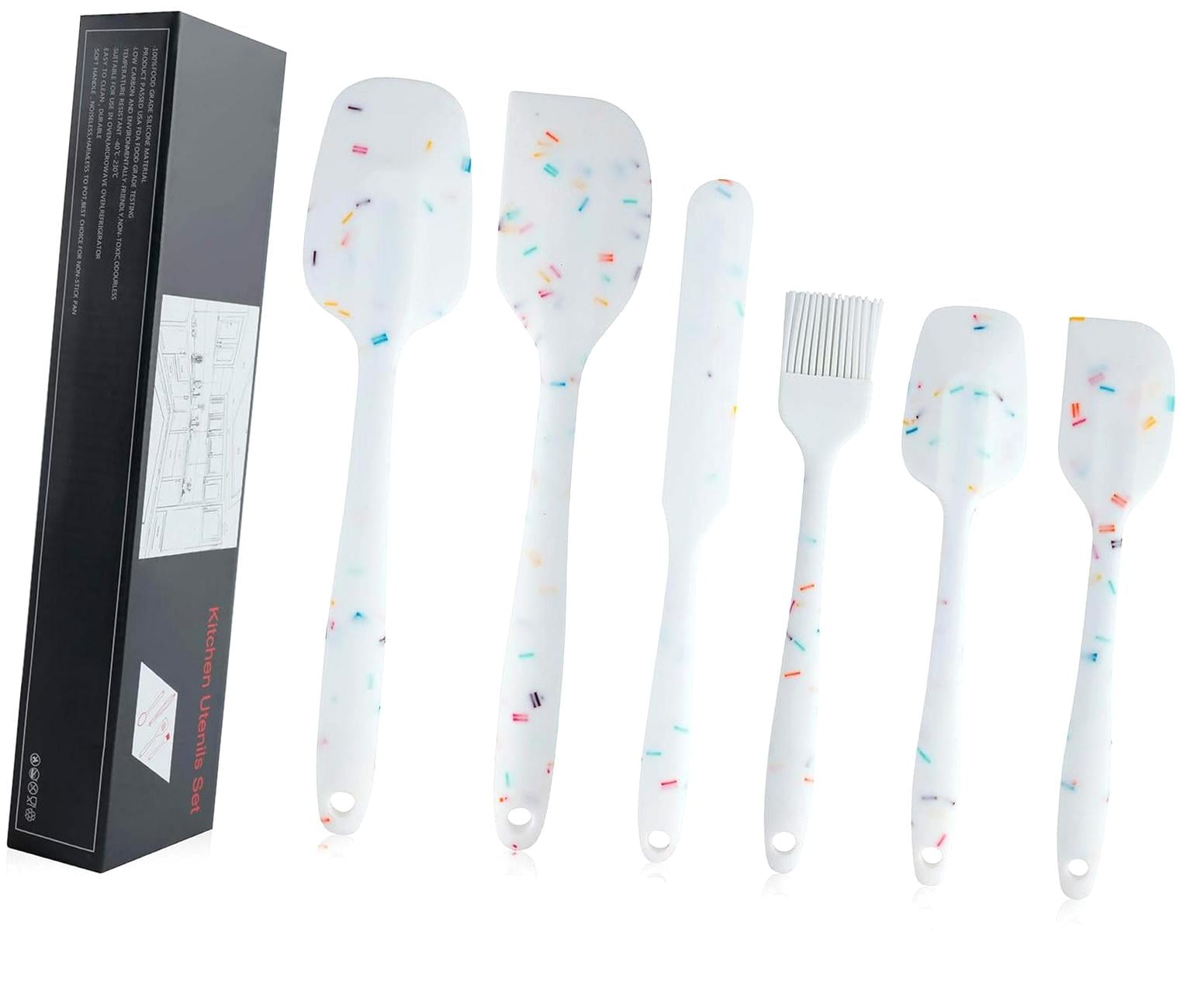 Dreamtimes Silicone Spatula, 6 pieces Heat Resistant Rubber Spatulas ...