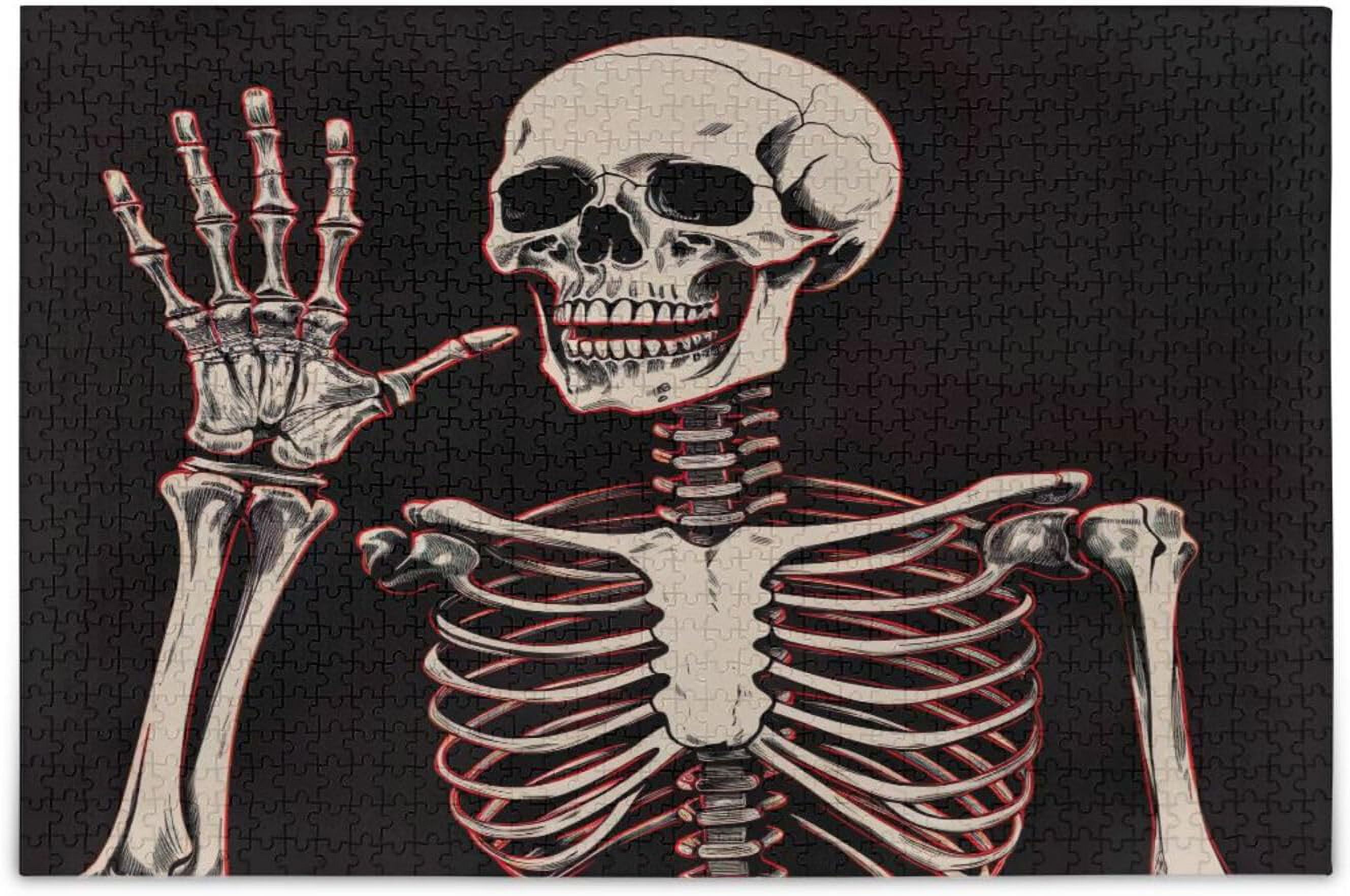 Dreamtimes Skeleton Pattern Puzzle 500 Pieces - Wooden Jigsaw Puzzles ...