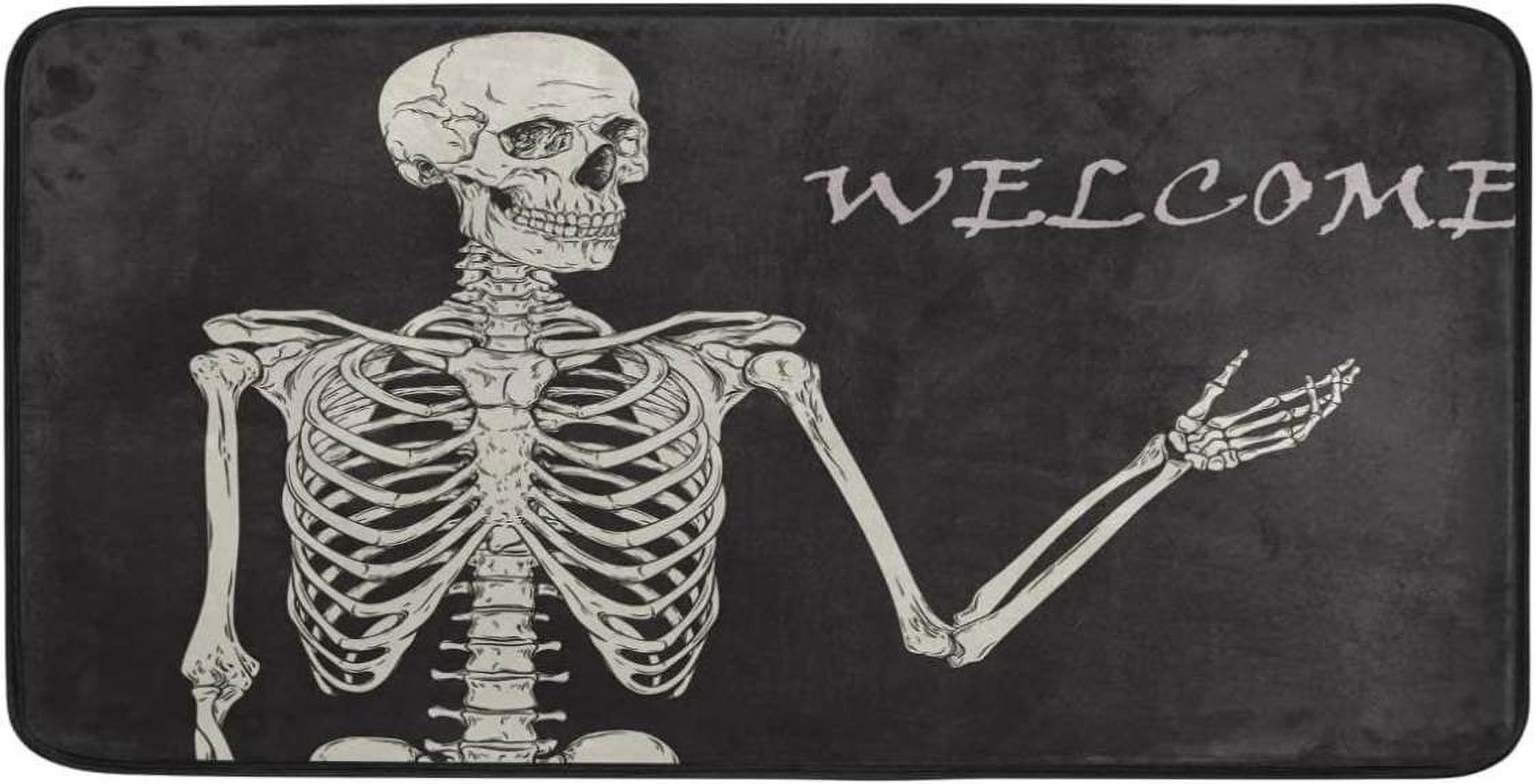 Dreamtimes Skull Kitchen Rug, 39"x20" Anti Fatigue Kitchen Floor Mat ...