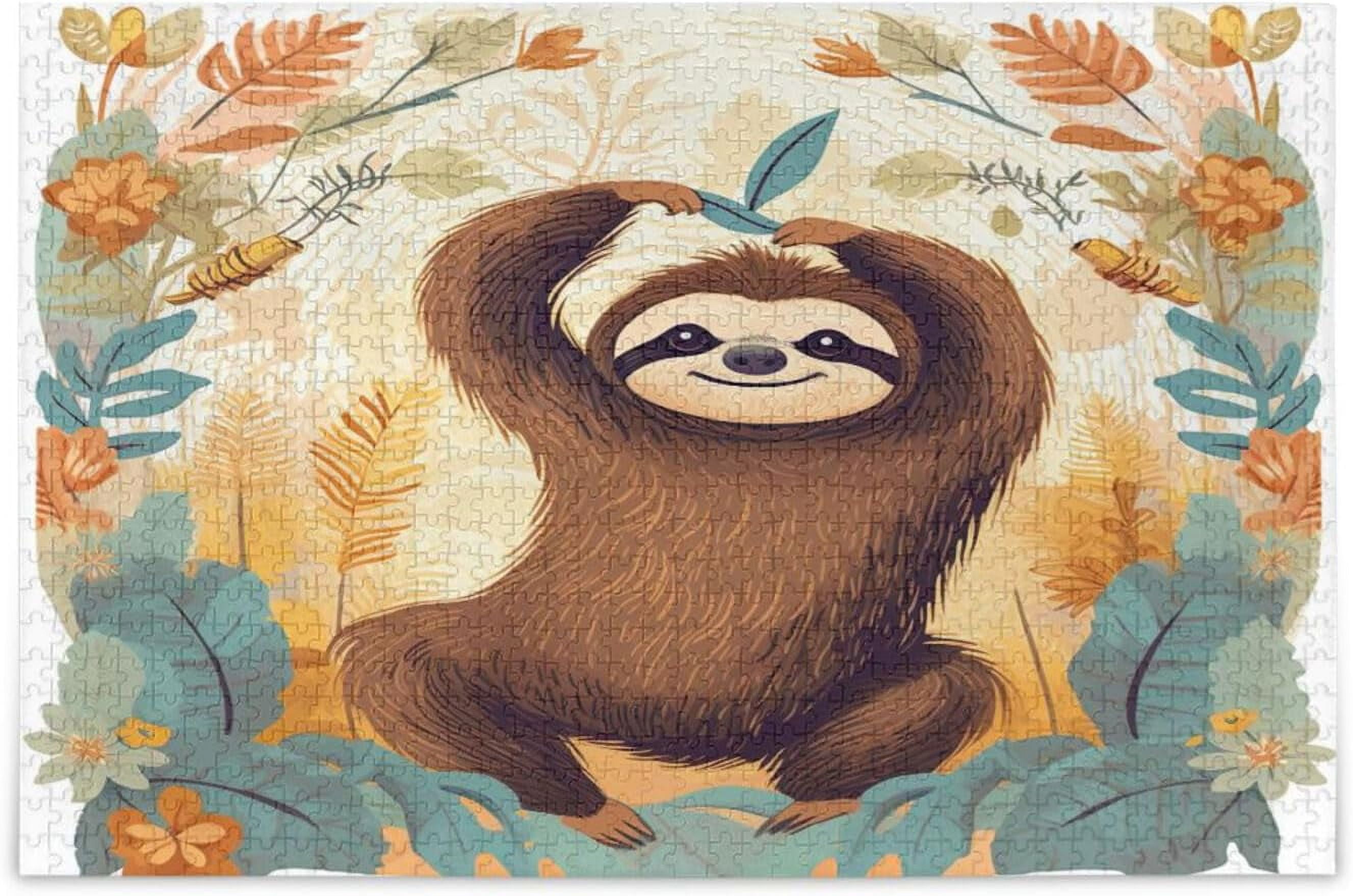 Sloth Wooden Jigsaw Puzzles, Intellectual Entertainment Educational ...