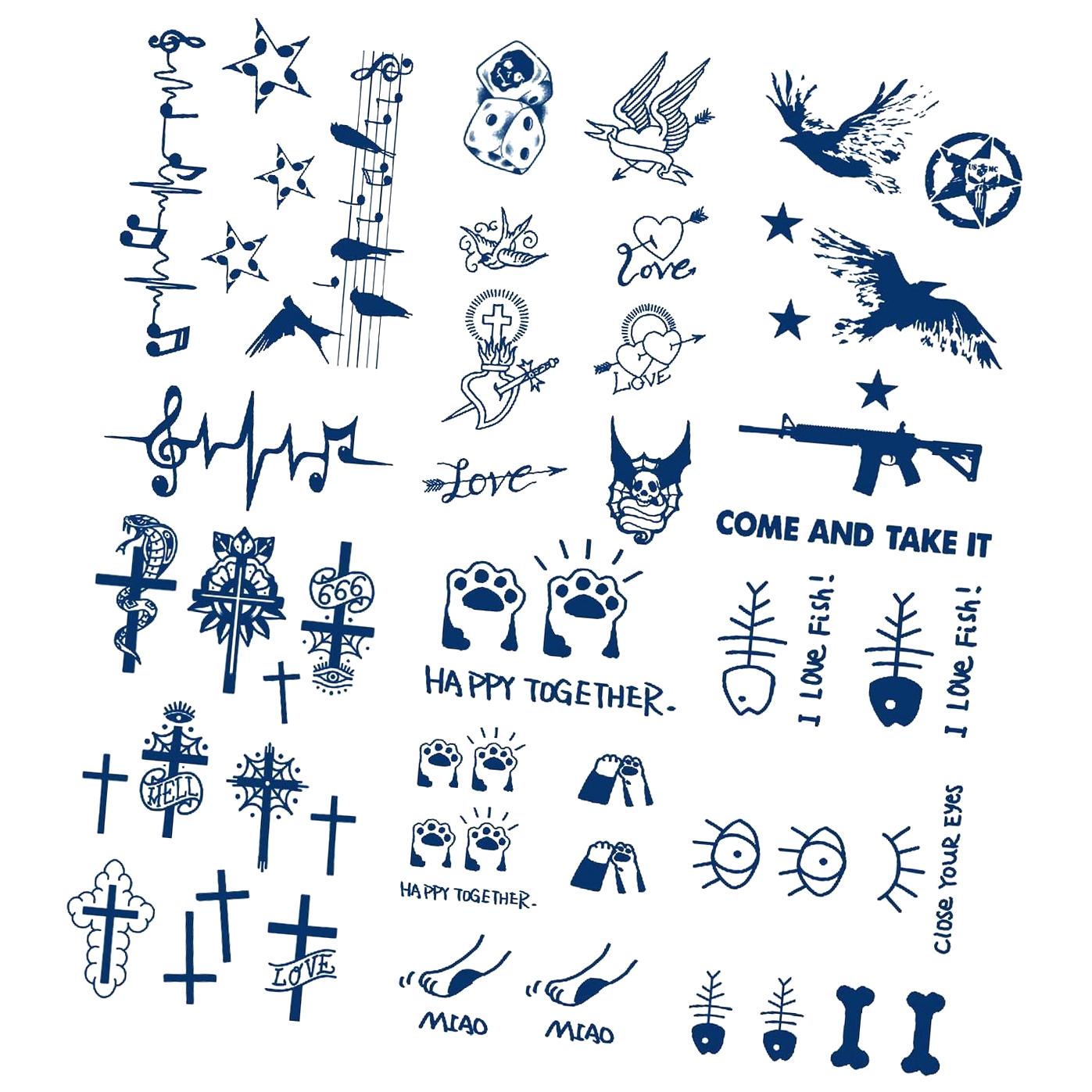 Dreamtimes Small , 100% Plant-Based Ink Fake Tattoo for Adorable Arm ...