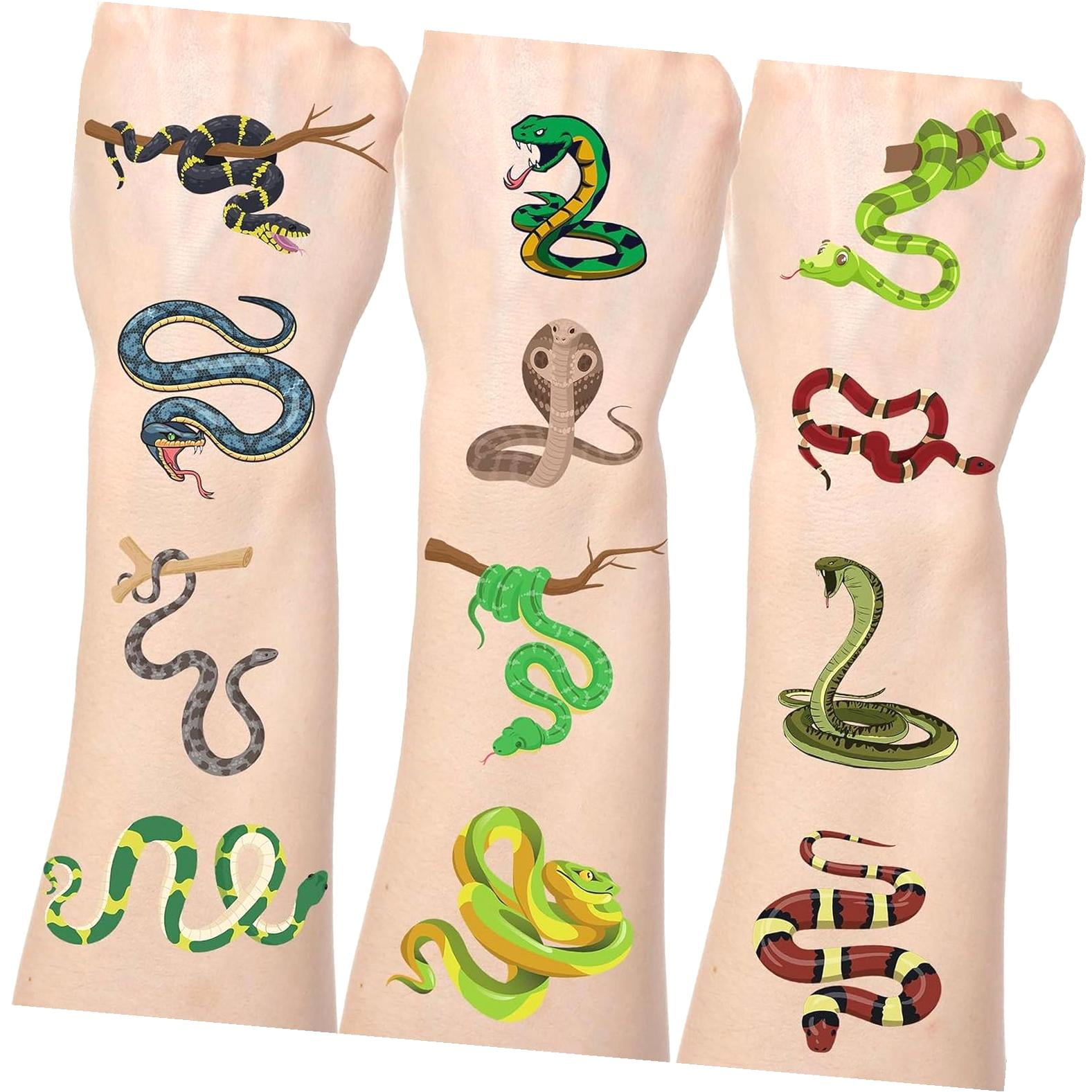Dreamtimes Snake Temporary Tattoo Stickers - 200+ Snake Party ...