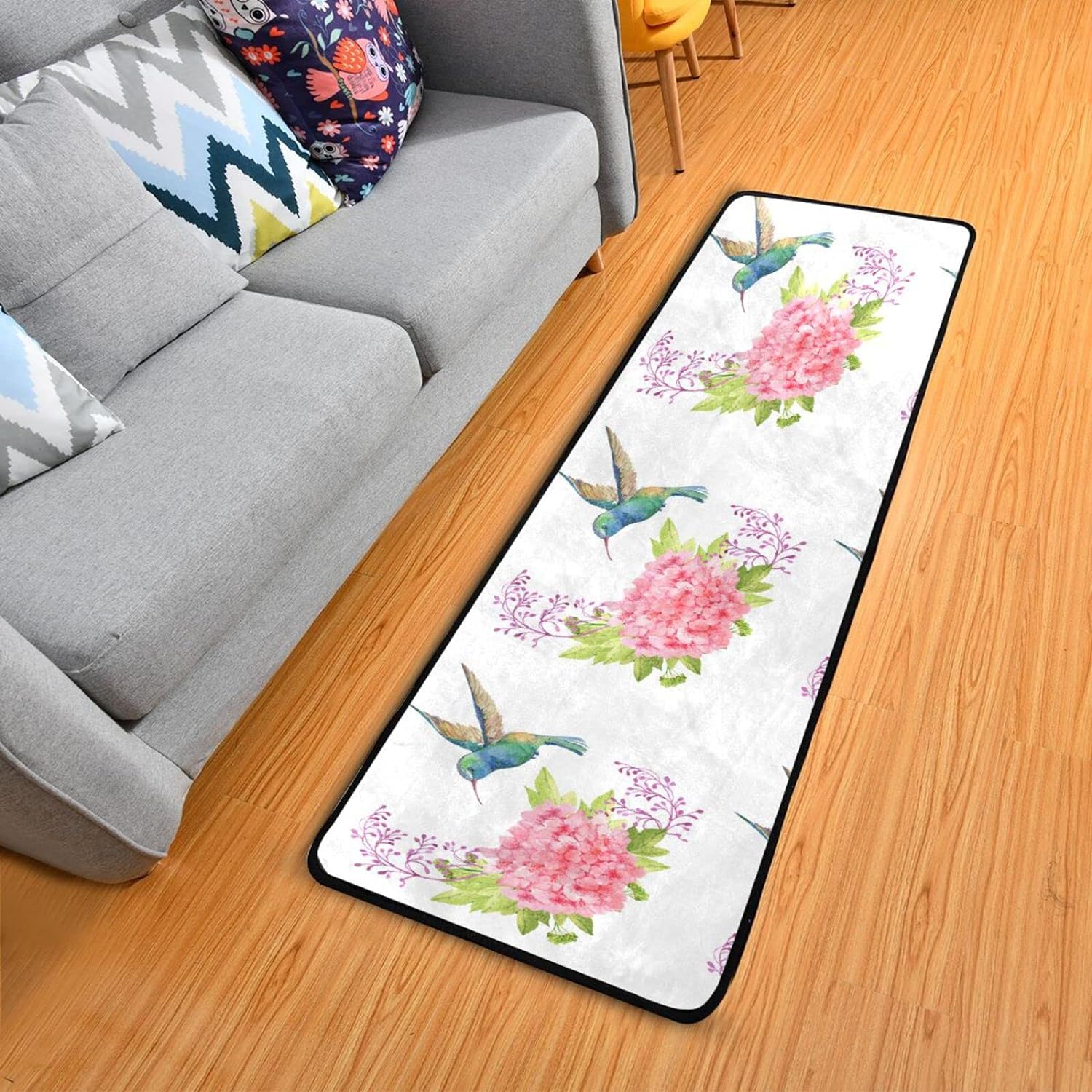 Dreamtimes Spring Bird Hummingbird Hallway Runner Rug 2'x6' Kitchen Rug ...